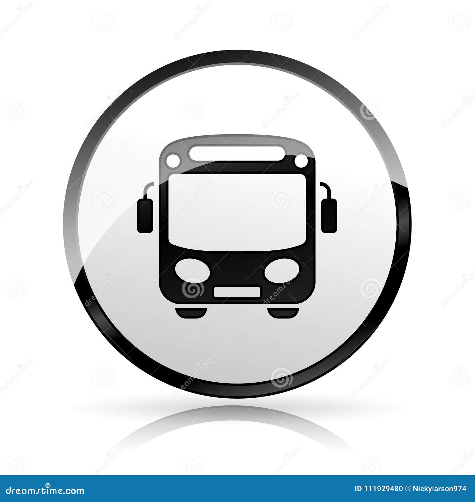 Bus Icon on White Background Stock Vector - Illustration of isolated ...