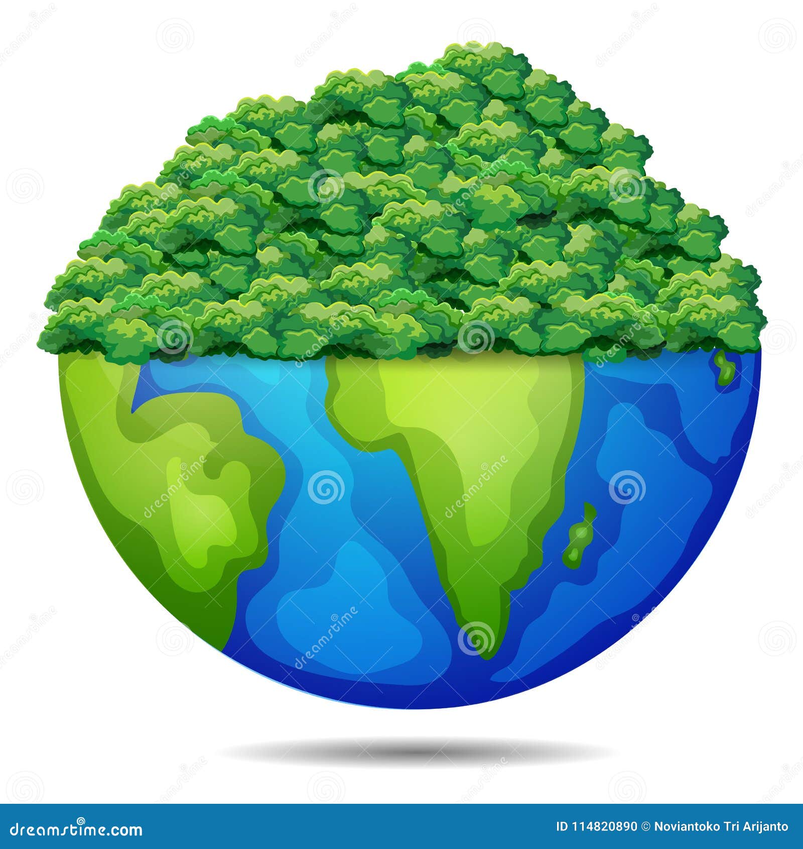 Bush on the earth stock vector. Illustration of green - 114820890