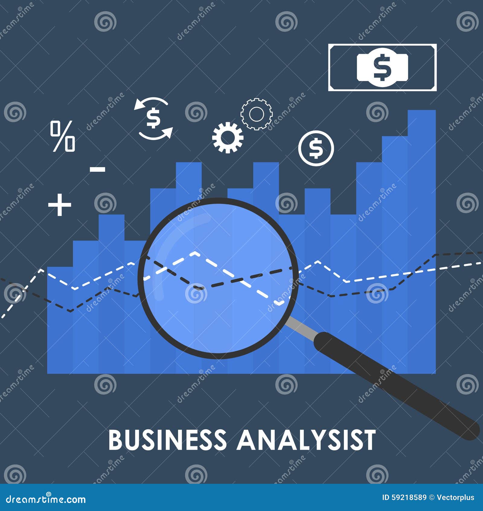 Illustration of Business Analysis Concept Stock Vector - Illustration ...