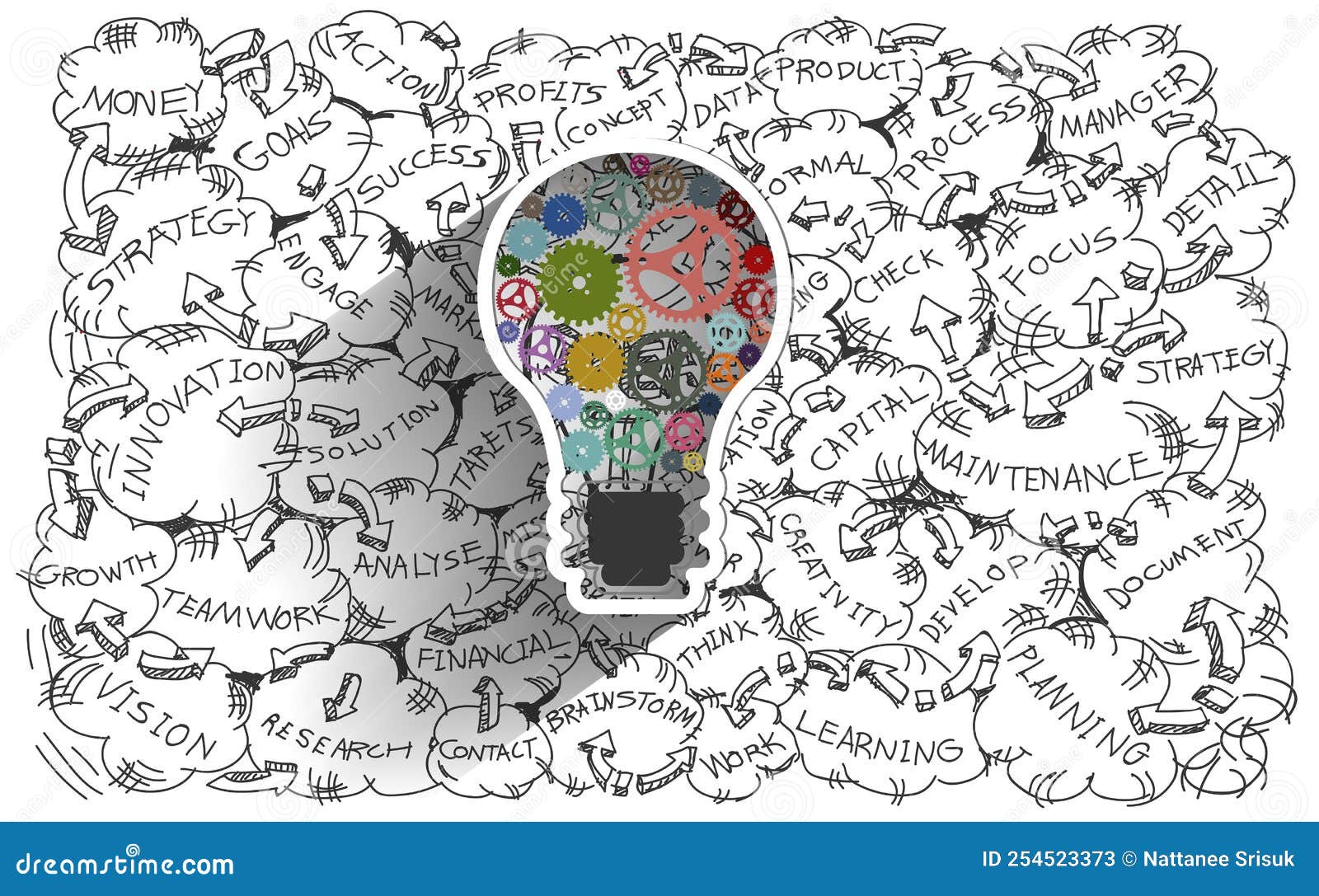 Illustration Business.design Modern Idea and Concept Think Creativity ...