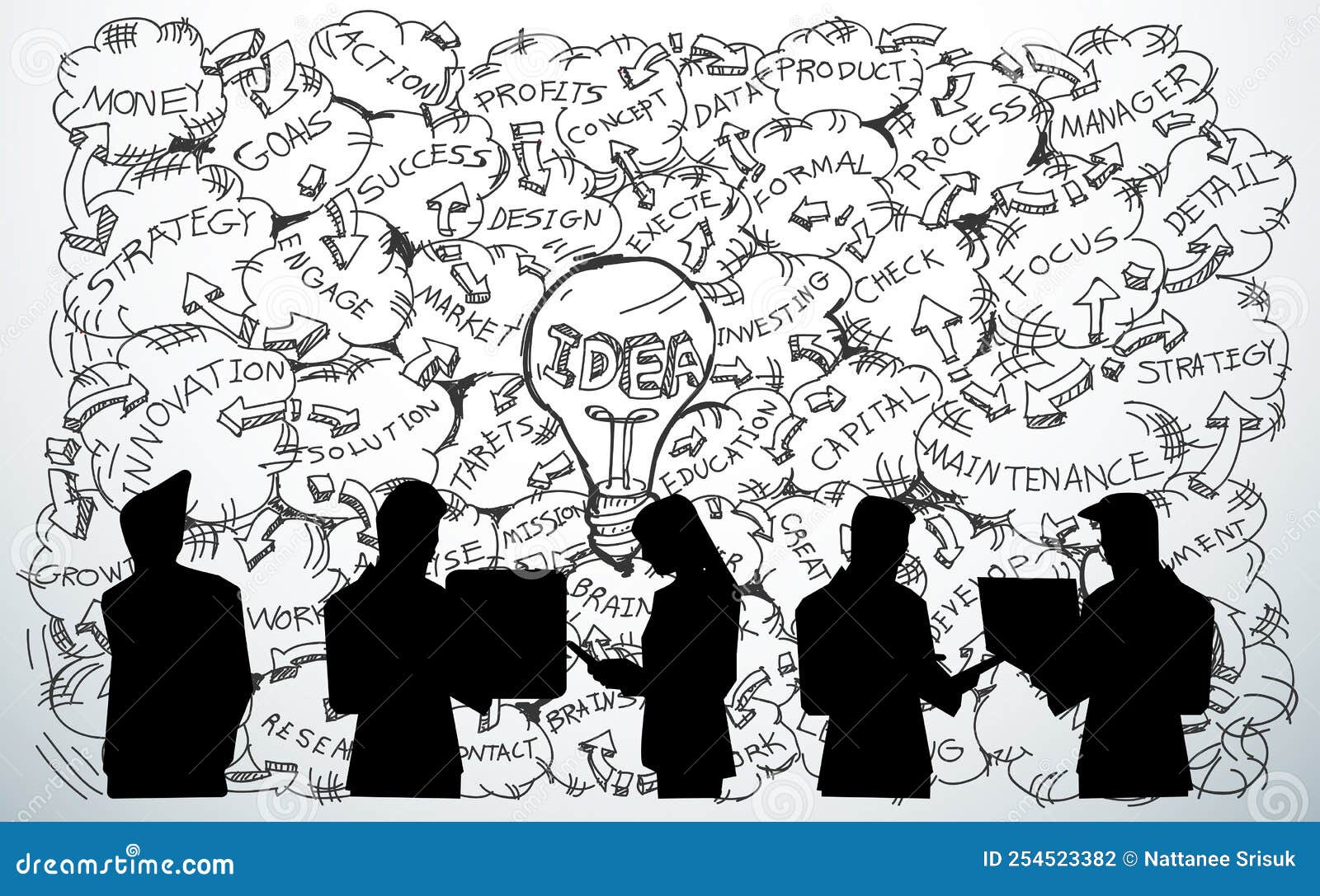 Illustration Business.design Modern Idea and Concept Think Creativity ...