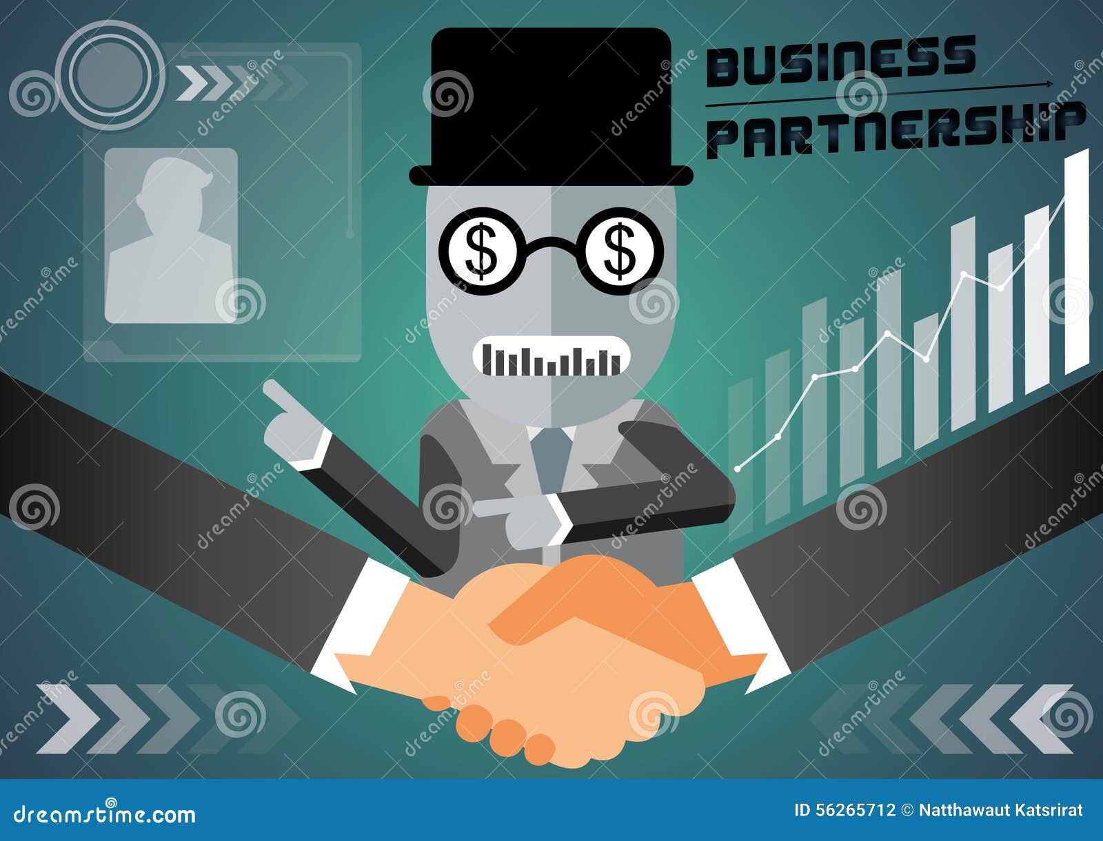 A Illustration of Business Partnership Stock Vector - Illustration of ...