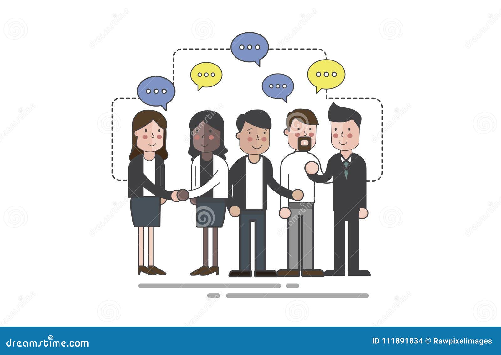 Illustration of Business People Talking Together Stock Illustration ...