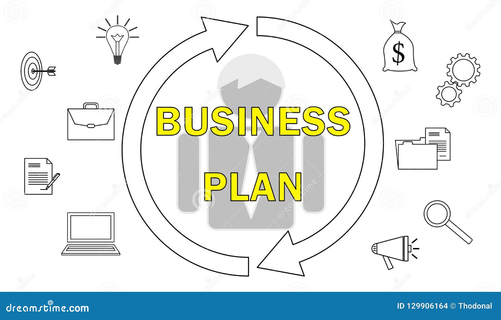 Concept of business plan stock illustration. Illustration of mission ...