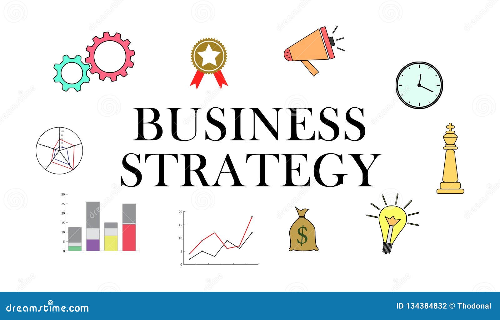 Concept of Business Strategy Stock Illustration - Illustration of ...