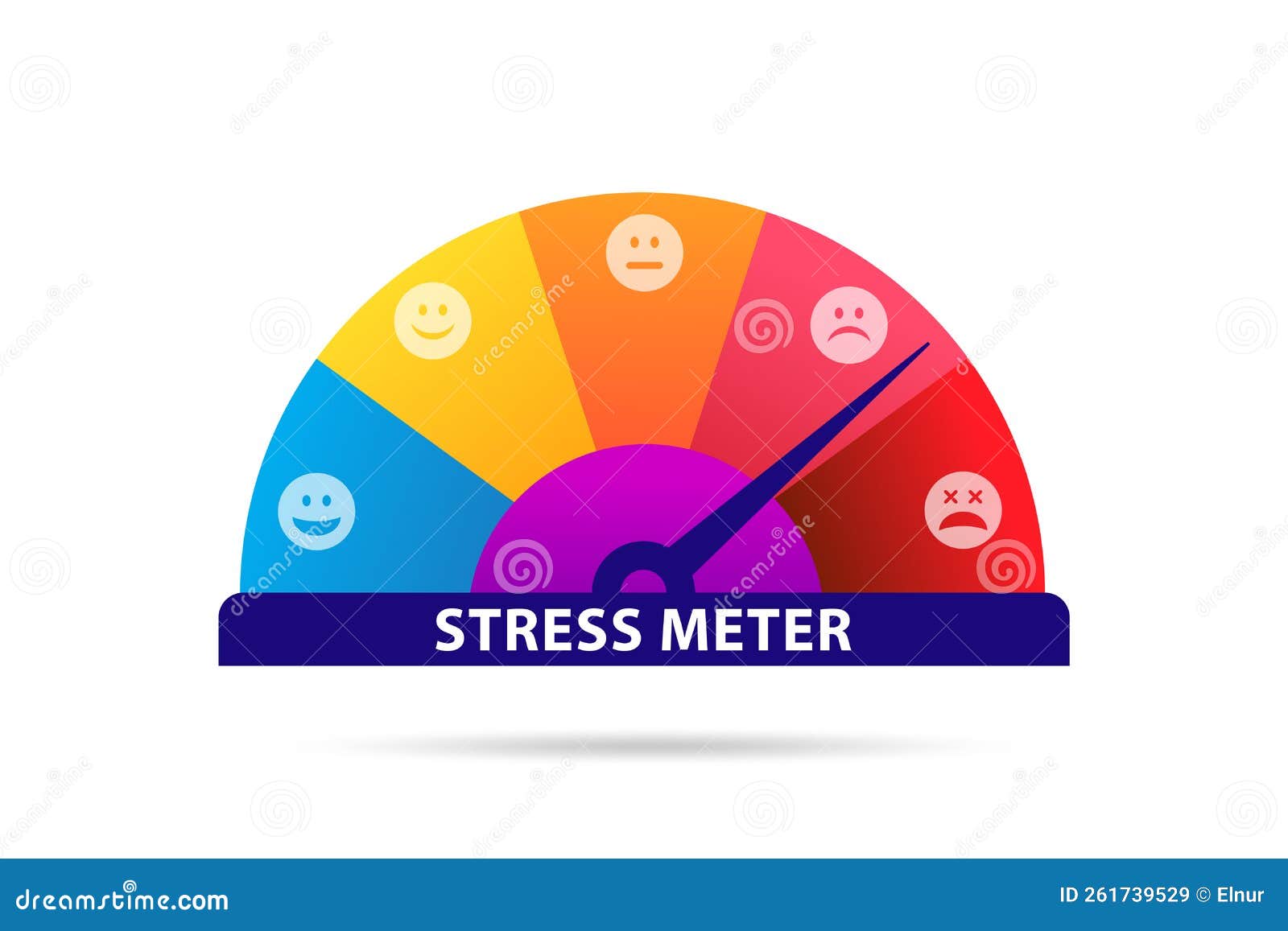 Illustration of Business Stress Meter Stock Illustration - Illustration ...