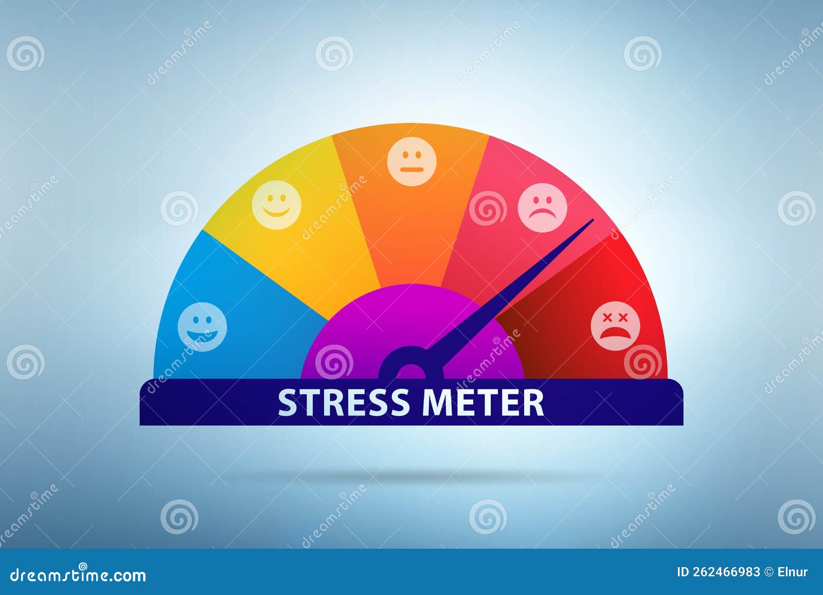 Illustration of Business Stress Meter Stock Illustration - Illustration ...