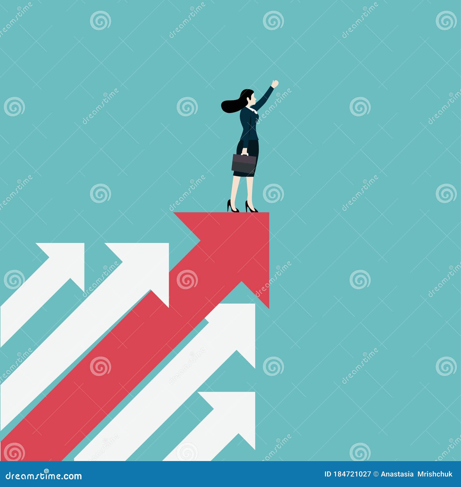 Illustration of Business Vision and Arrows. Vector Illustration Stock ...