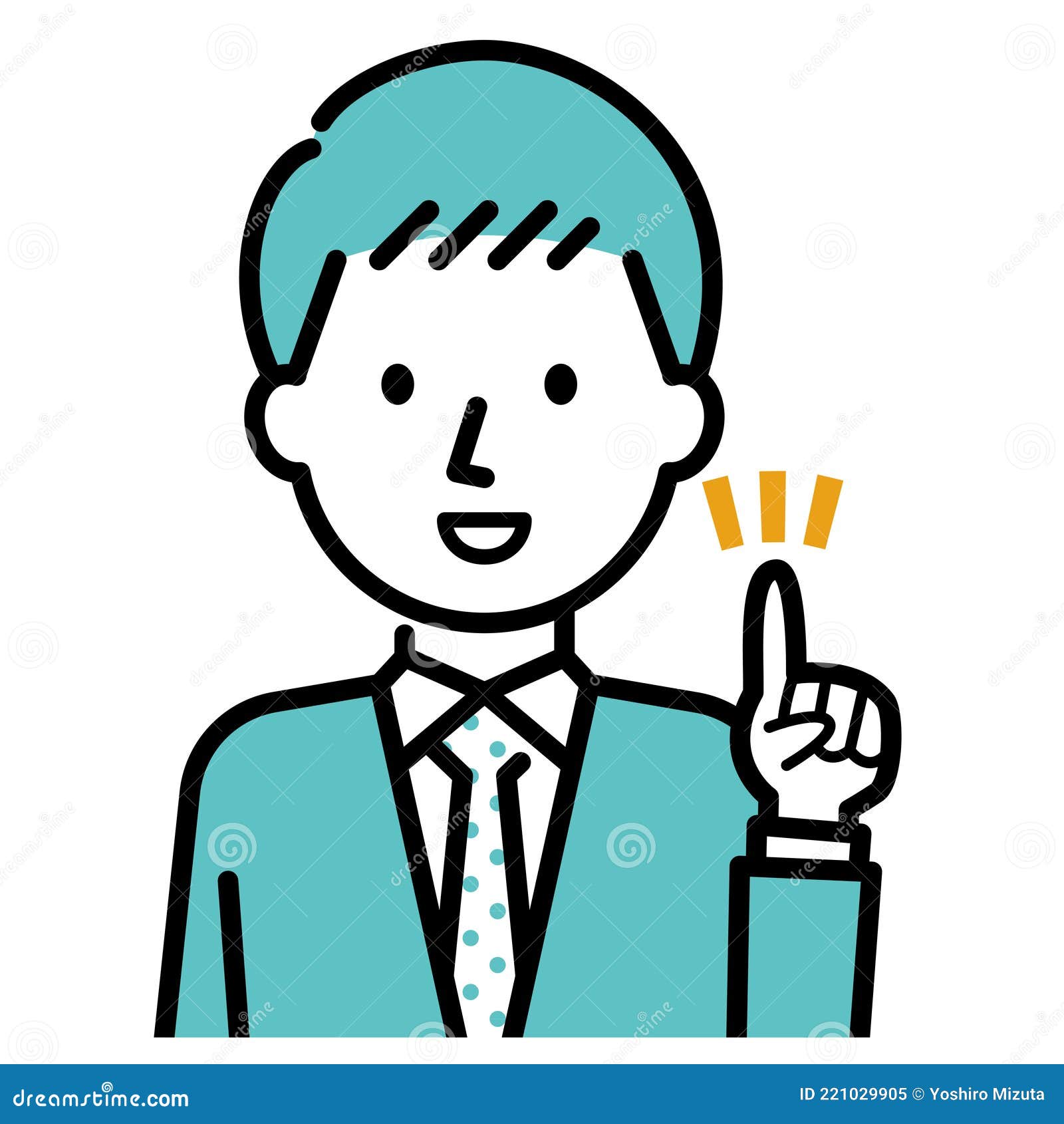 Illustration of a Businessman Explaining the Points Stock Vector ...