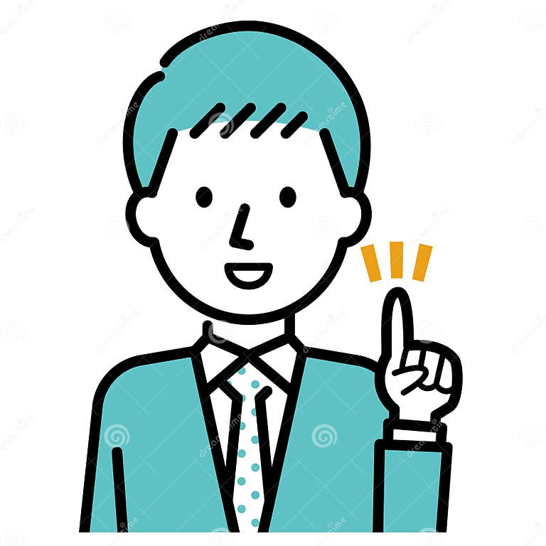 Illustration of a Businessman Explaining the Points Stock Vector ...