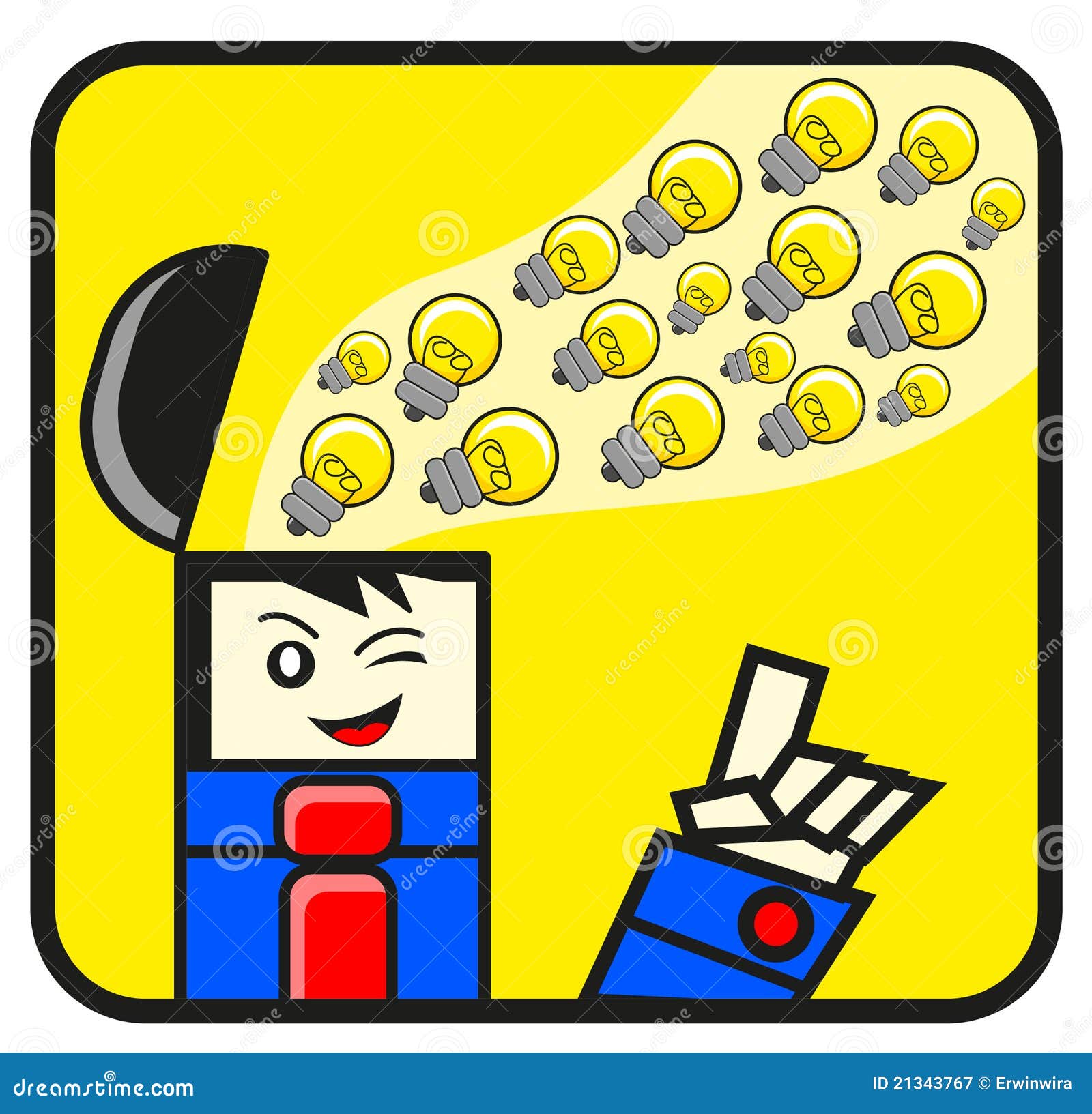 Illustration of Businessman Get Idea Stock Vector - Illustration of ...