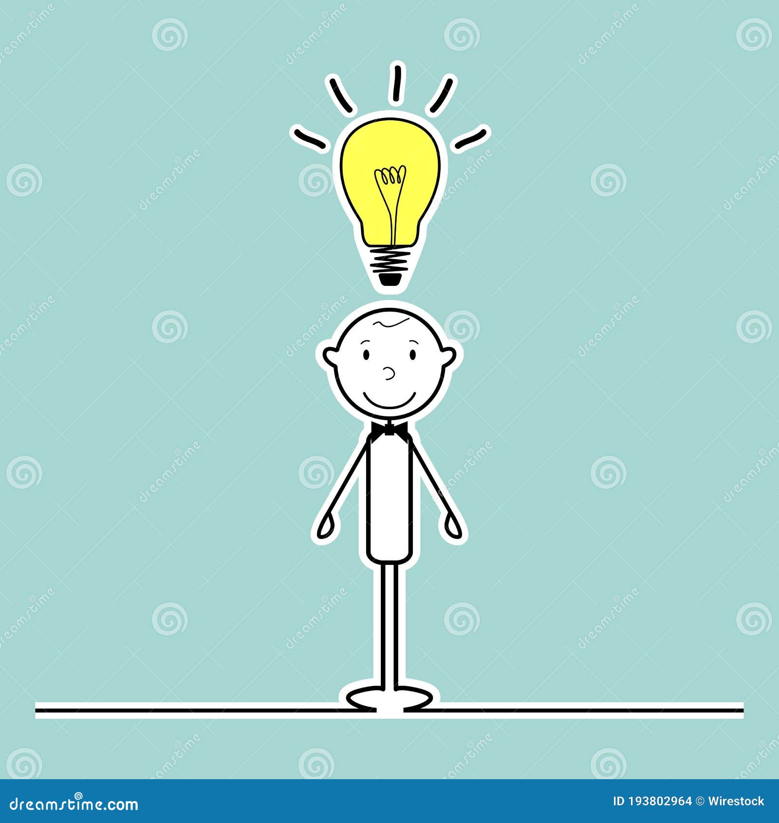 Illustration of a Businessman Getting an Idea - Business Concept Stock ...