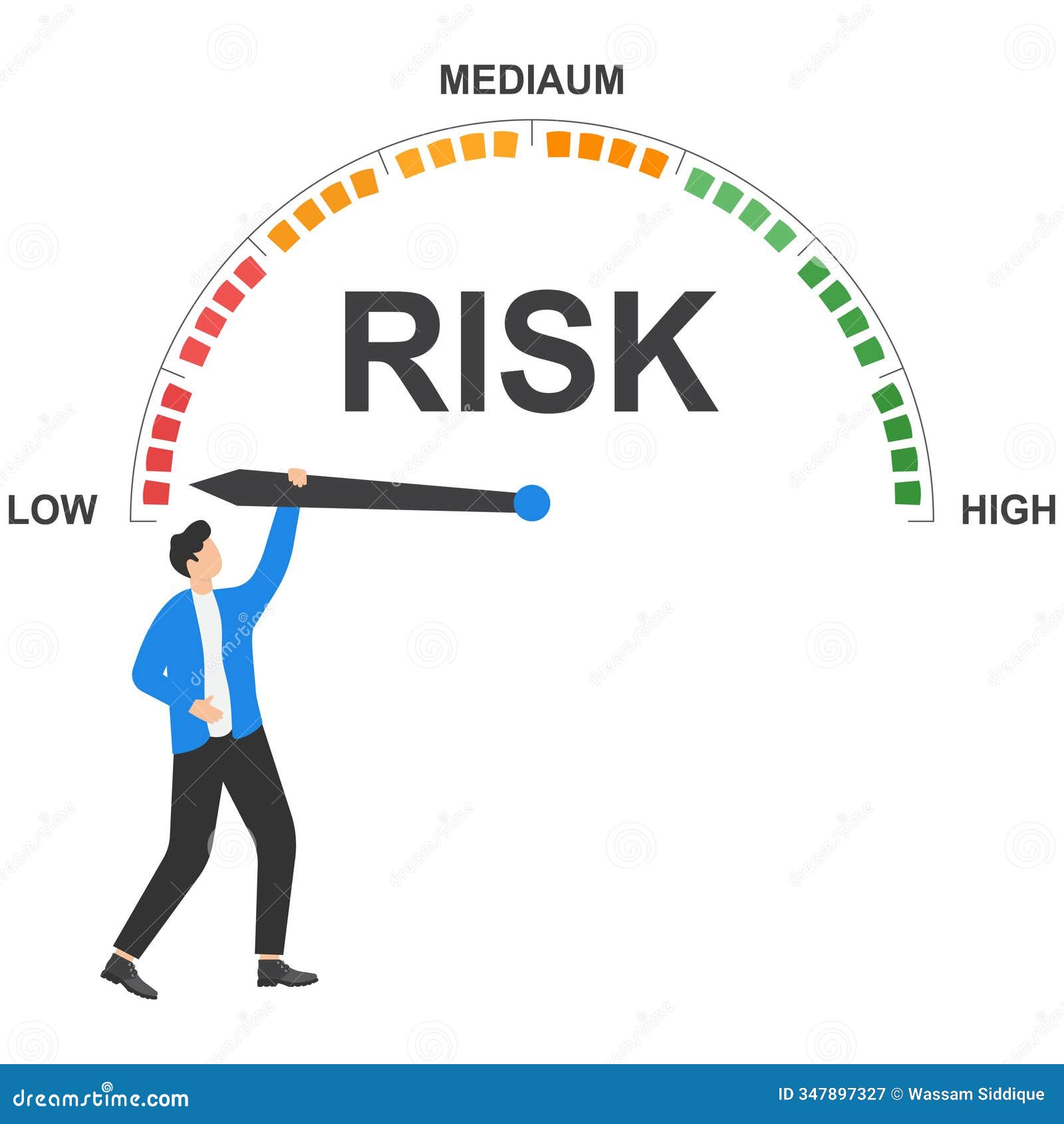 Risk Meter Vector Cartoon | CartoonDealer.com #300054054
