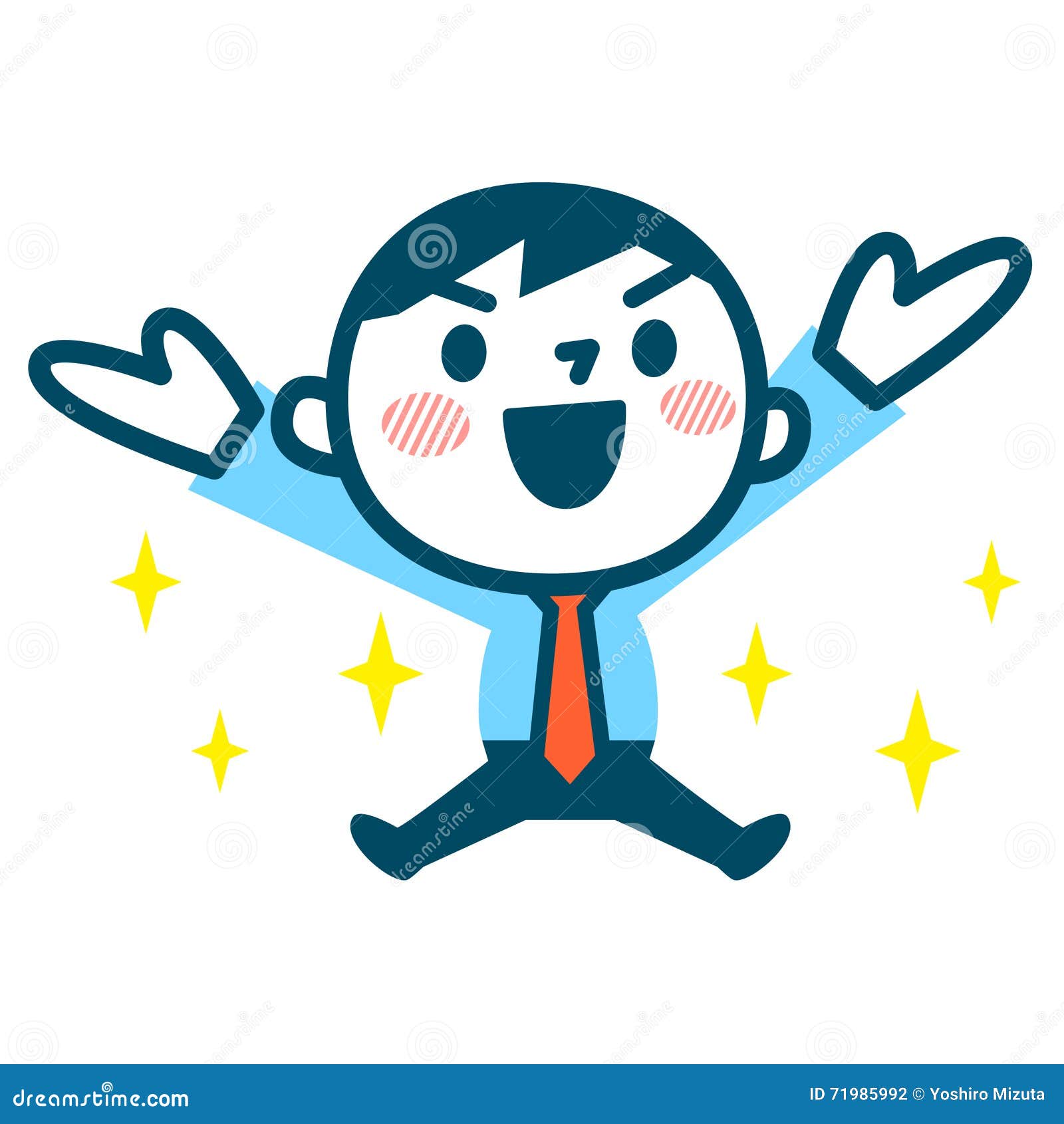 Illustration of Businessman Rejoice Stock Vector - Illustration of ...