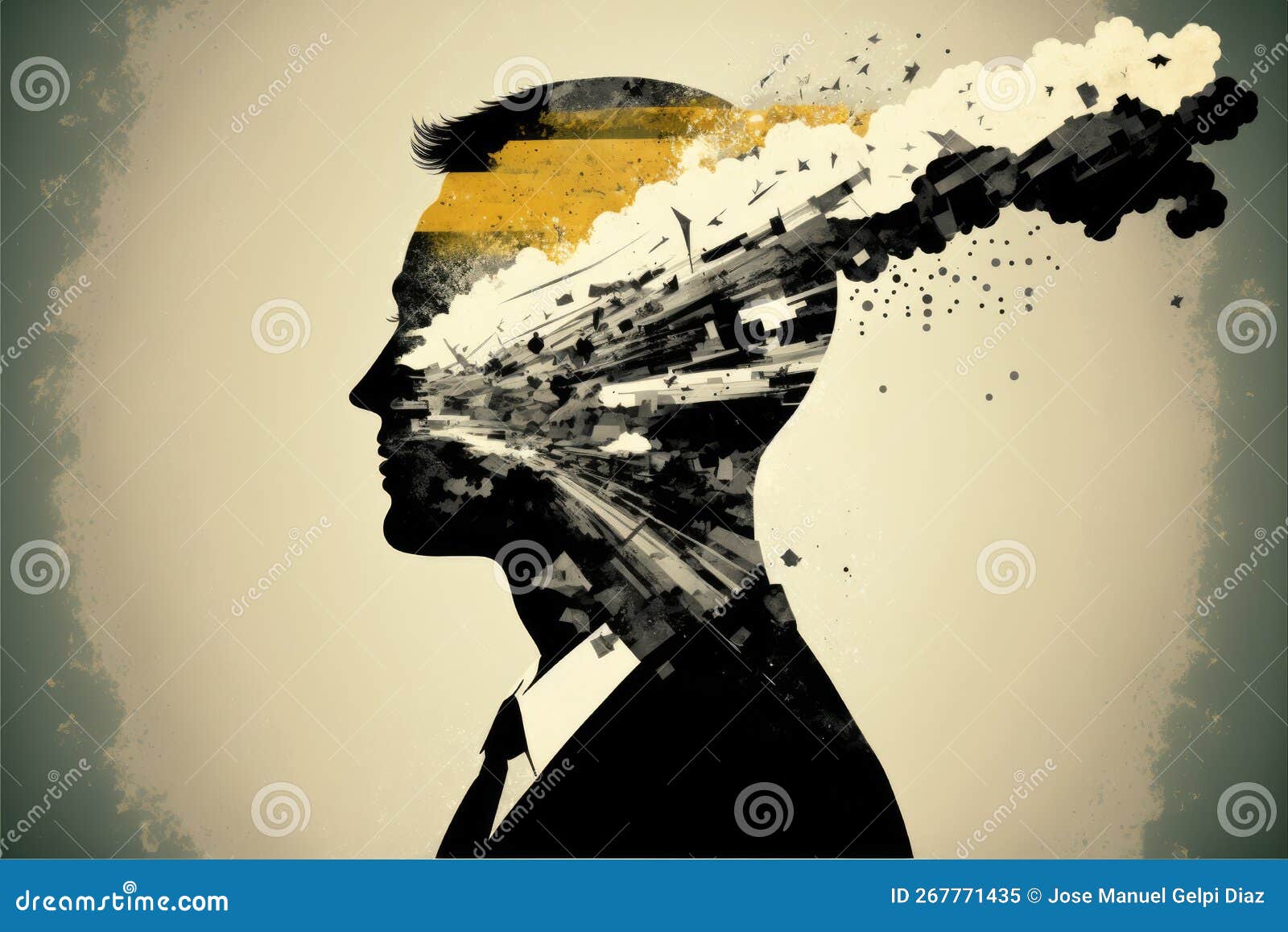 Illustration of a Businessman S Mind Exploding from Problems and ...