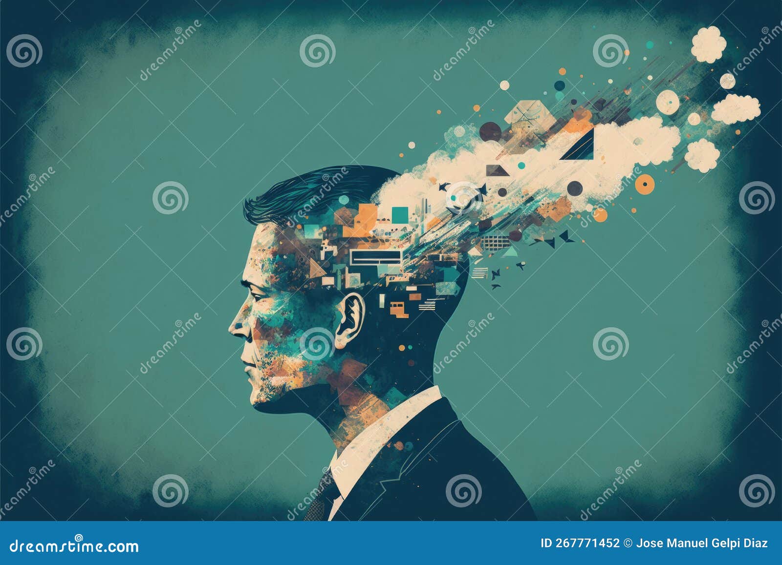 Illustration of a Businessman S Mind Exploding from Problems and ...