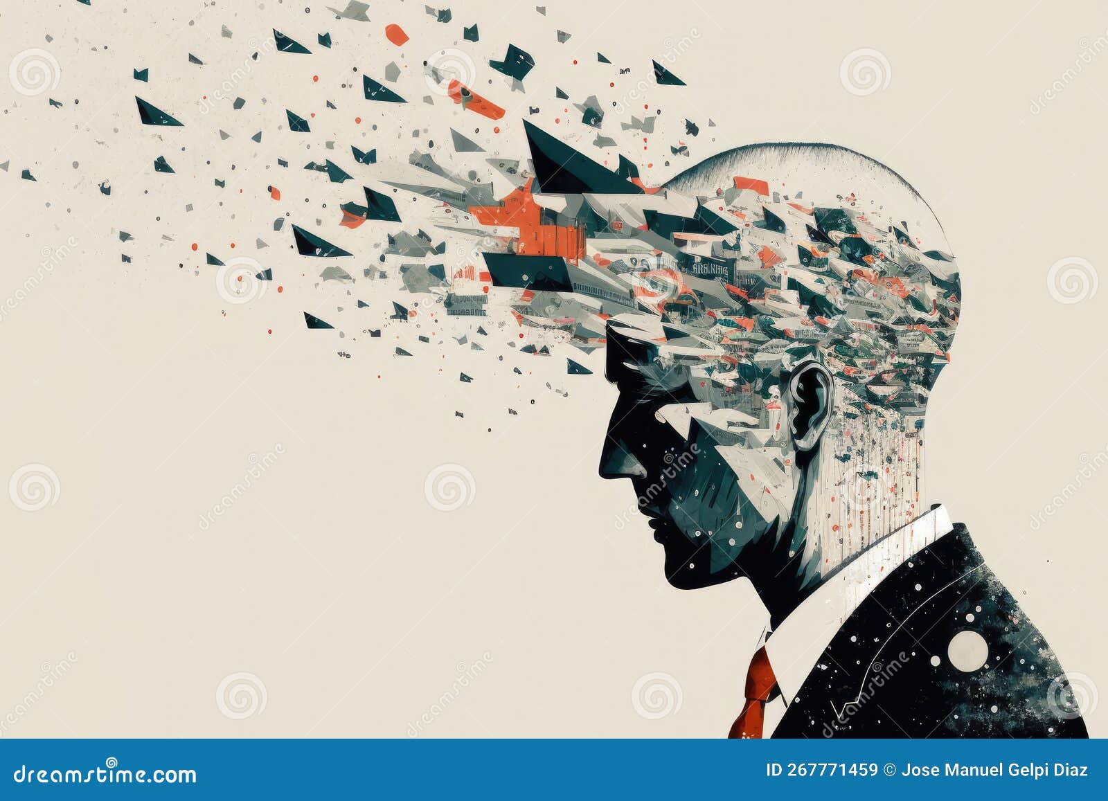 Illustration of a Businessman S Mind Exploding from Problems and ...