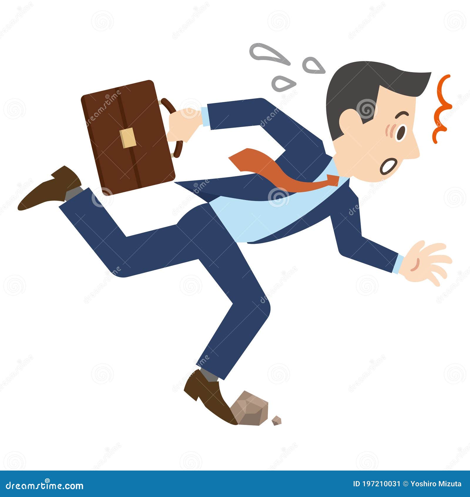 Illustration of a Businessman Stumbling on a Stone Stock Vector ... Illustration of a Businessman Stumbling on a Stone Stock Vector ...