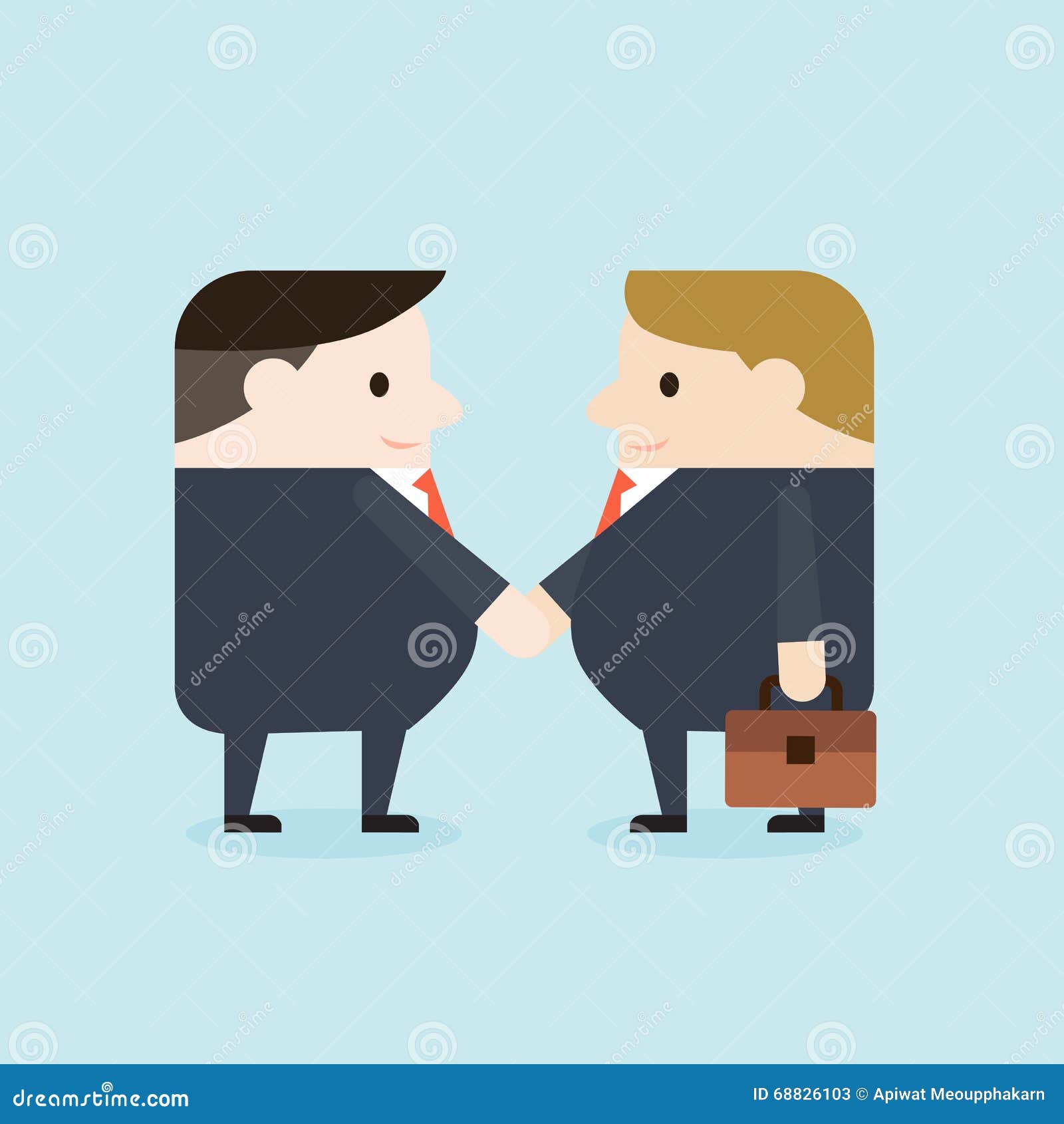Illustration of Businessmen are Shaking Hands Stock Vector ...