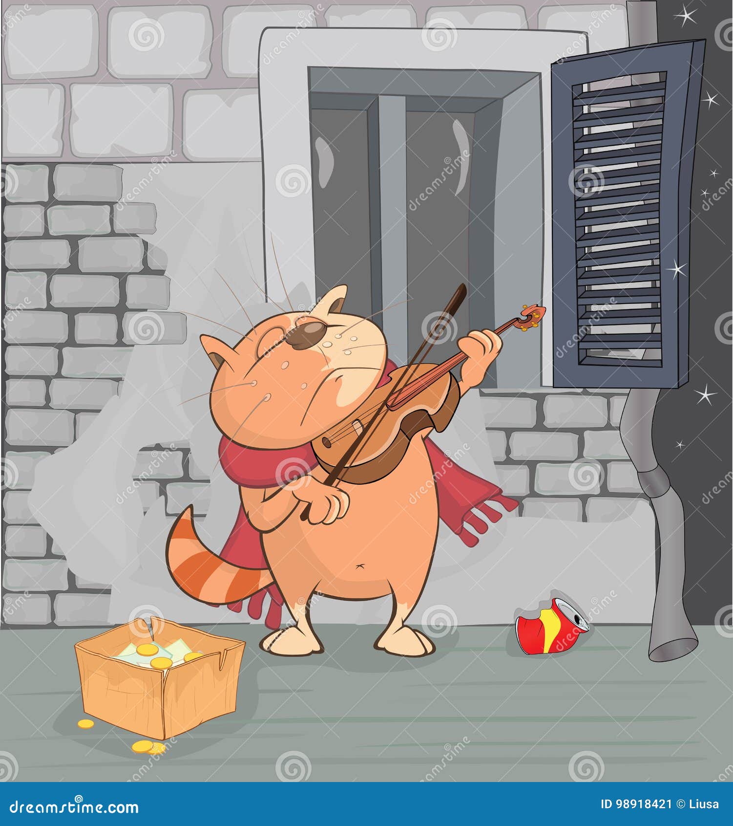 Busker Cat Stock Illustrations – 2 Busker Cat Stock Illustrations ...
