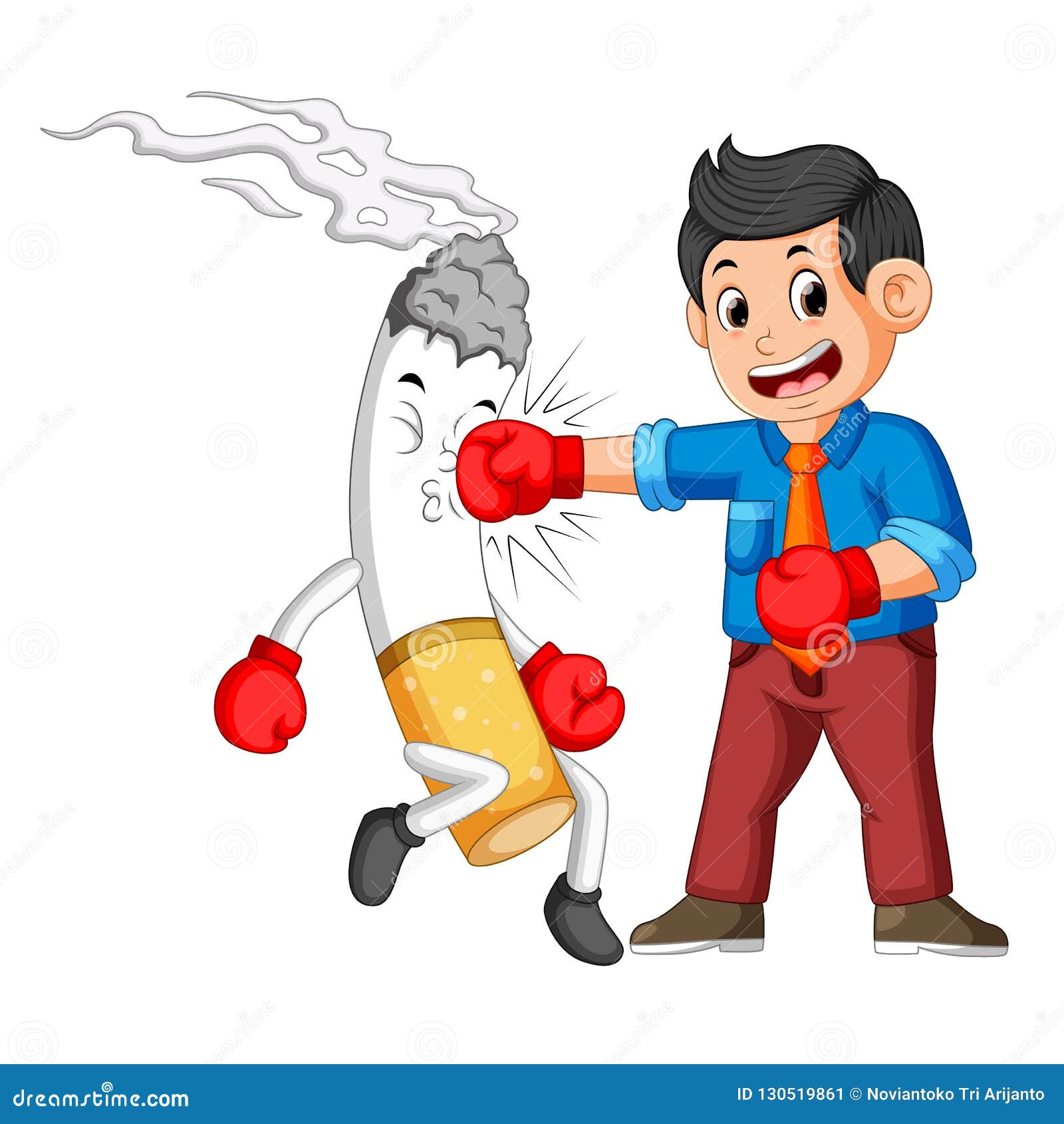Bussinesman Boxing with a Cigarette Stock Vector - Illustration of ... Bussinesman Boxing with a Cigarette Stock Vector - Illustration of ...