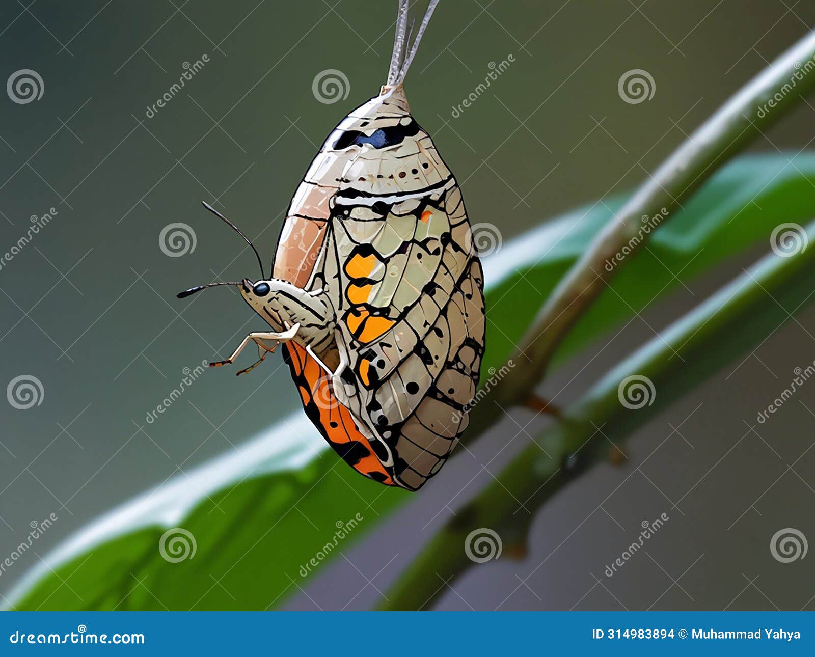 Illustration of a Butterfly First Emerging from Its Cocoon Stock ...
