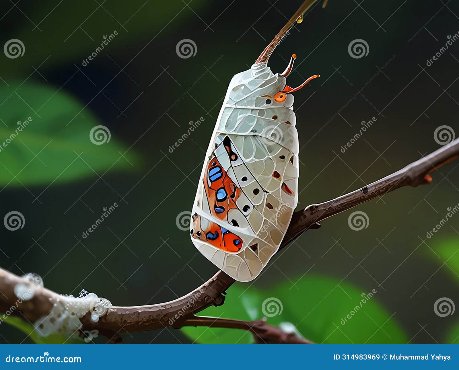 Illustration of a Butterfly First Emerging from Its Cocoon Stock ...
