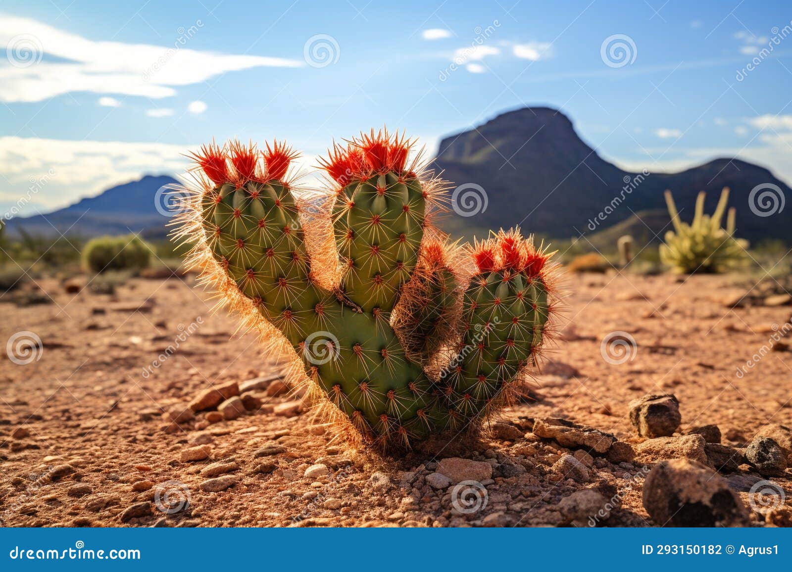 Illustration of Cactus in the Desert. Generative AI Stock Illustration ...