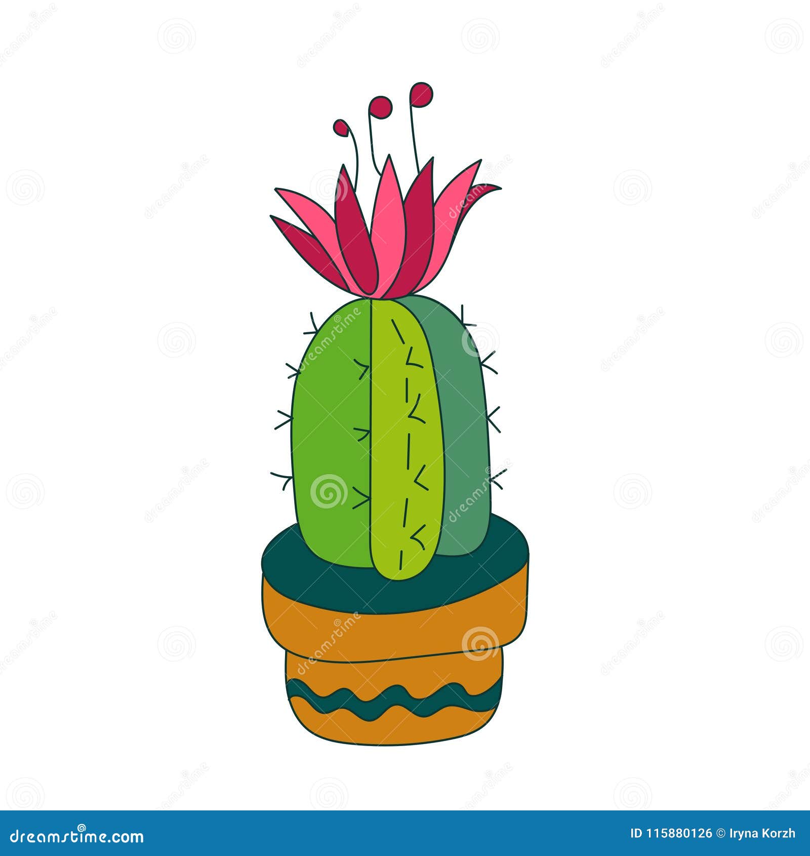 Illustration of Cactus. Vector. Cacti Vector Stock Vector ...