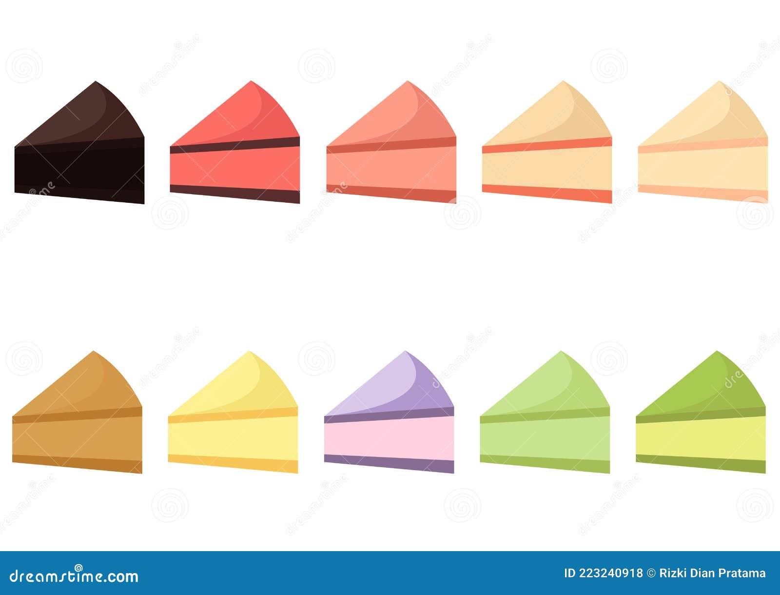 Illustration of Cakes with Various Flavors Stock Vector - Illustration ...