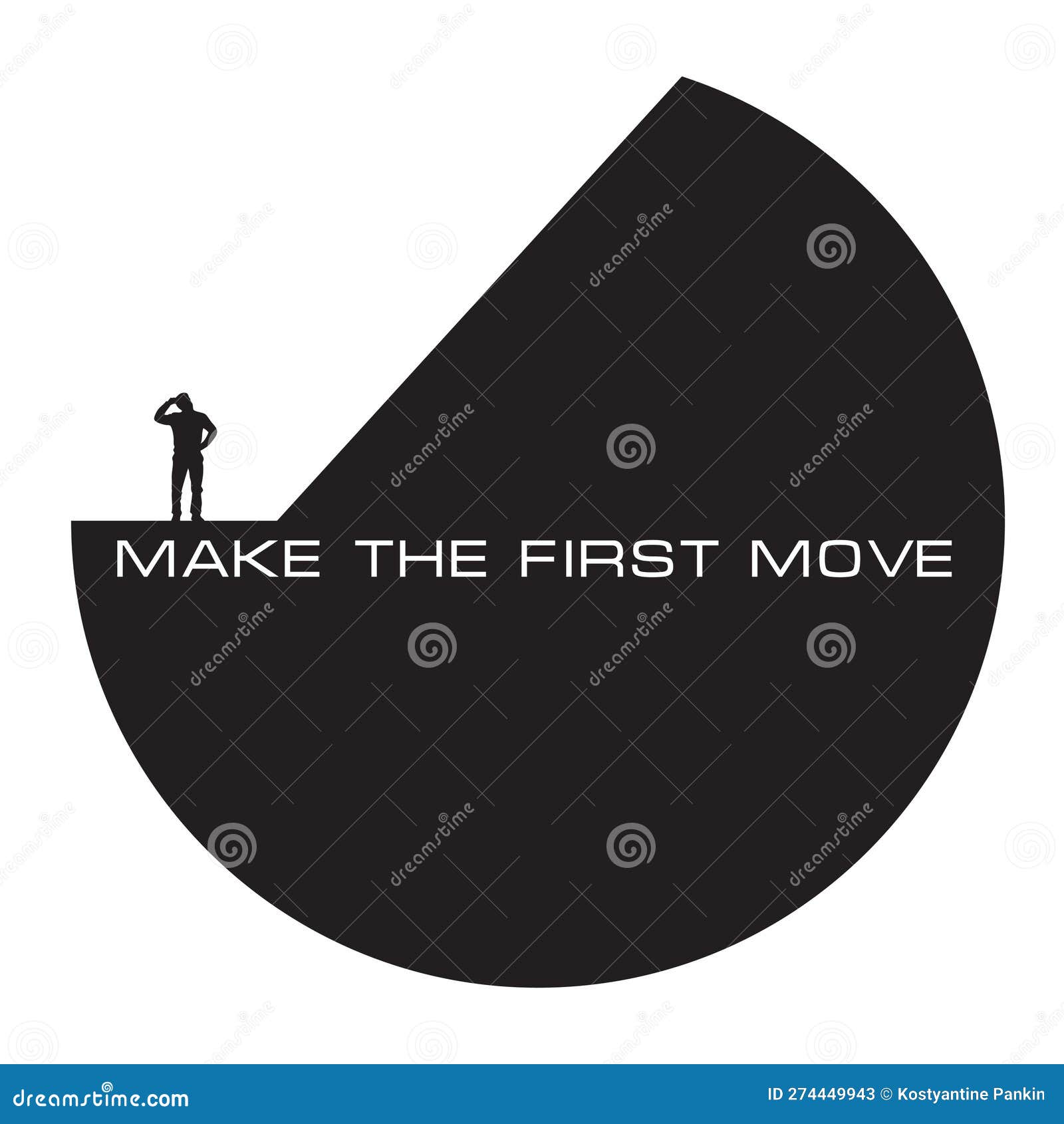 Make the First Move stock vector. Illustration of work - 274449943