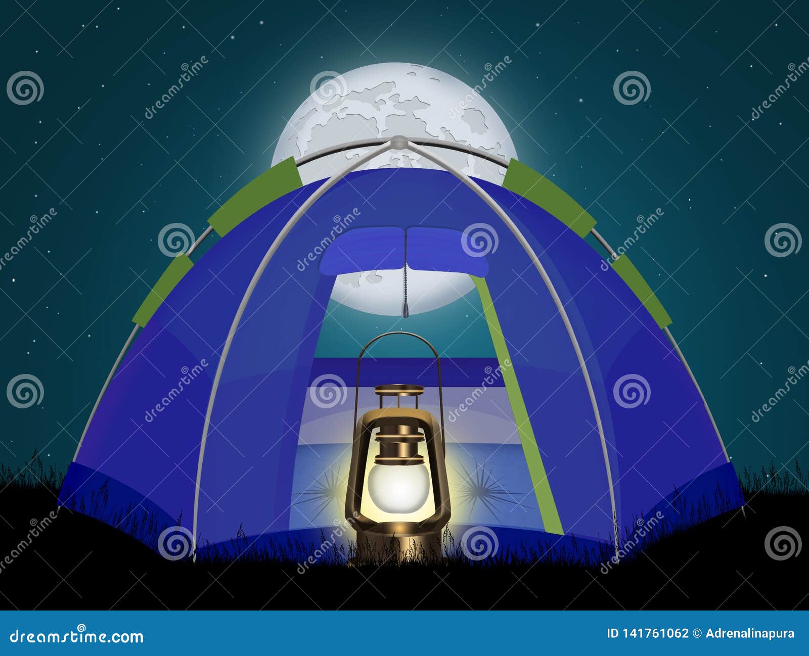 Camping Tent Moon Stock Illustrations – 742 Camping Tent Moon Stock ...