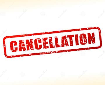 Cancellation text buffered stock vector. Illustration of retirement ...