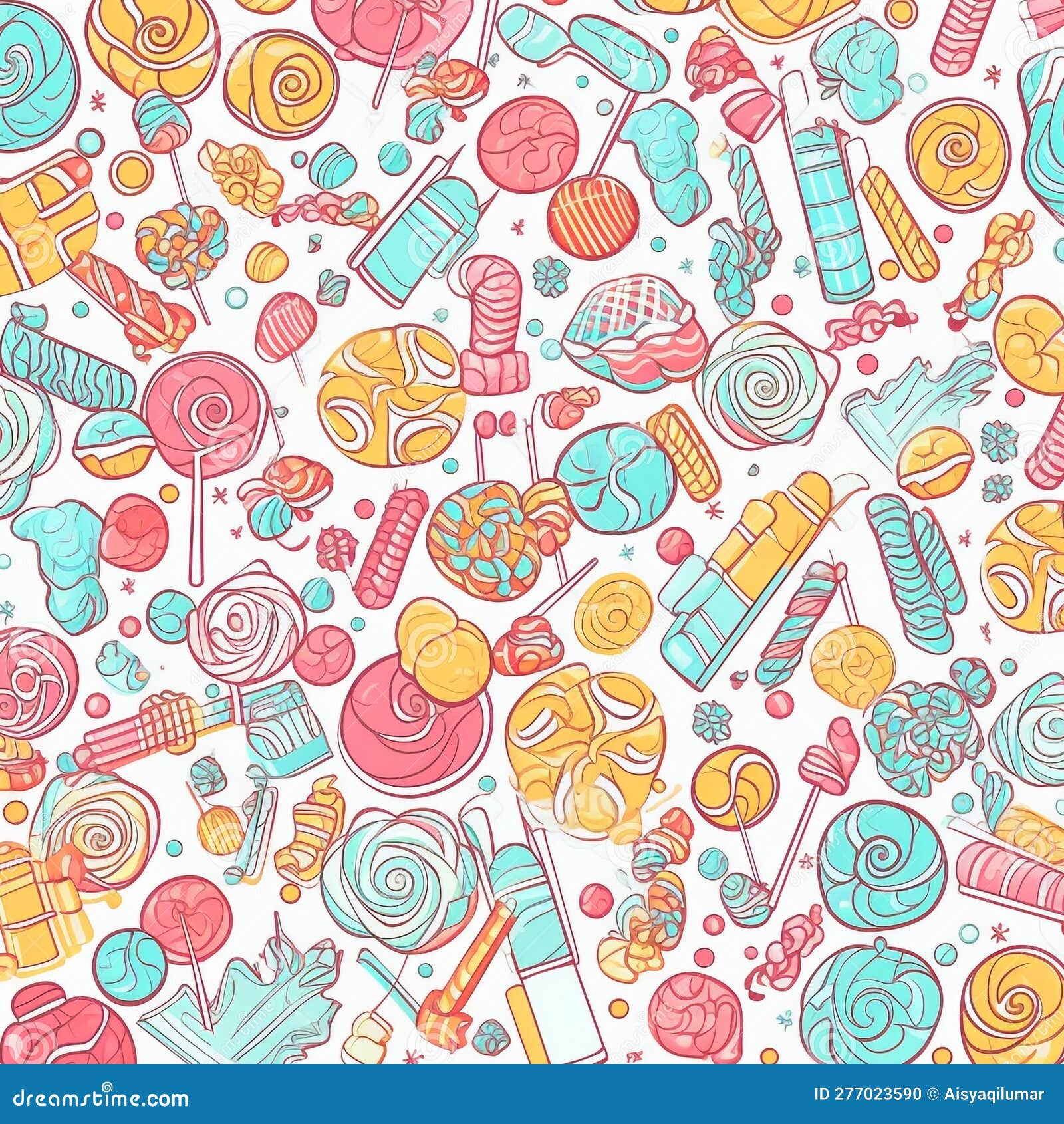 Illustration of Candy Patterns that are Randomly Arranged and Mixed ...