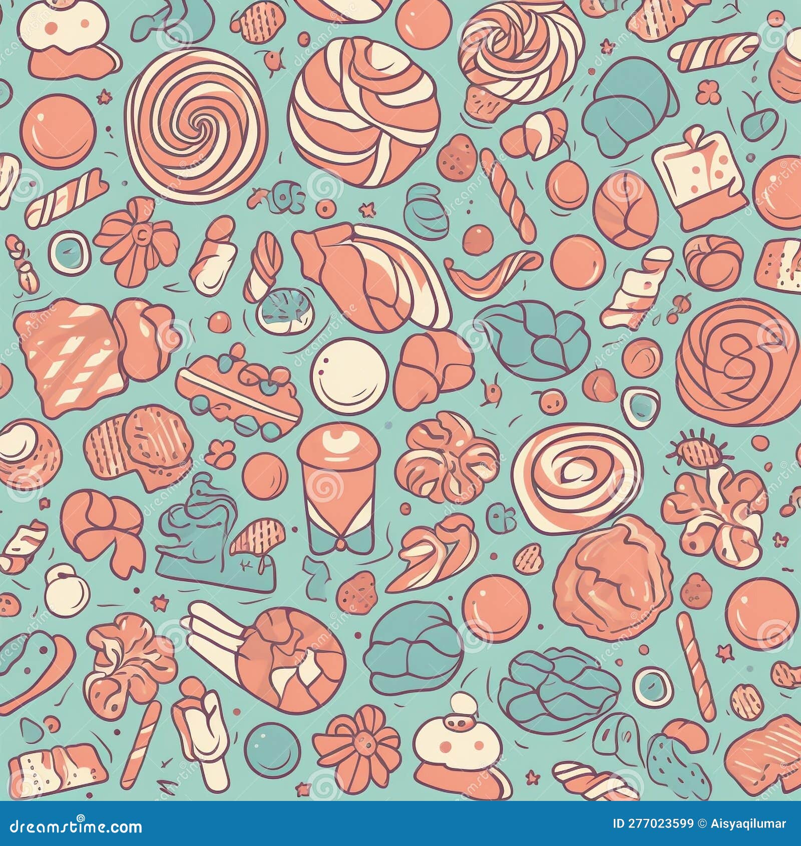 Illustration of Candy Patterns that are Randomly Arranged and Mixed ...