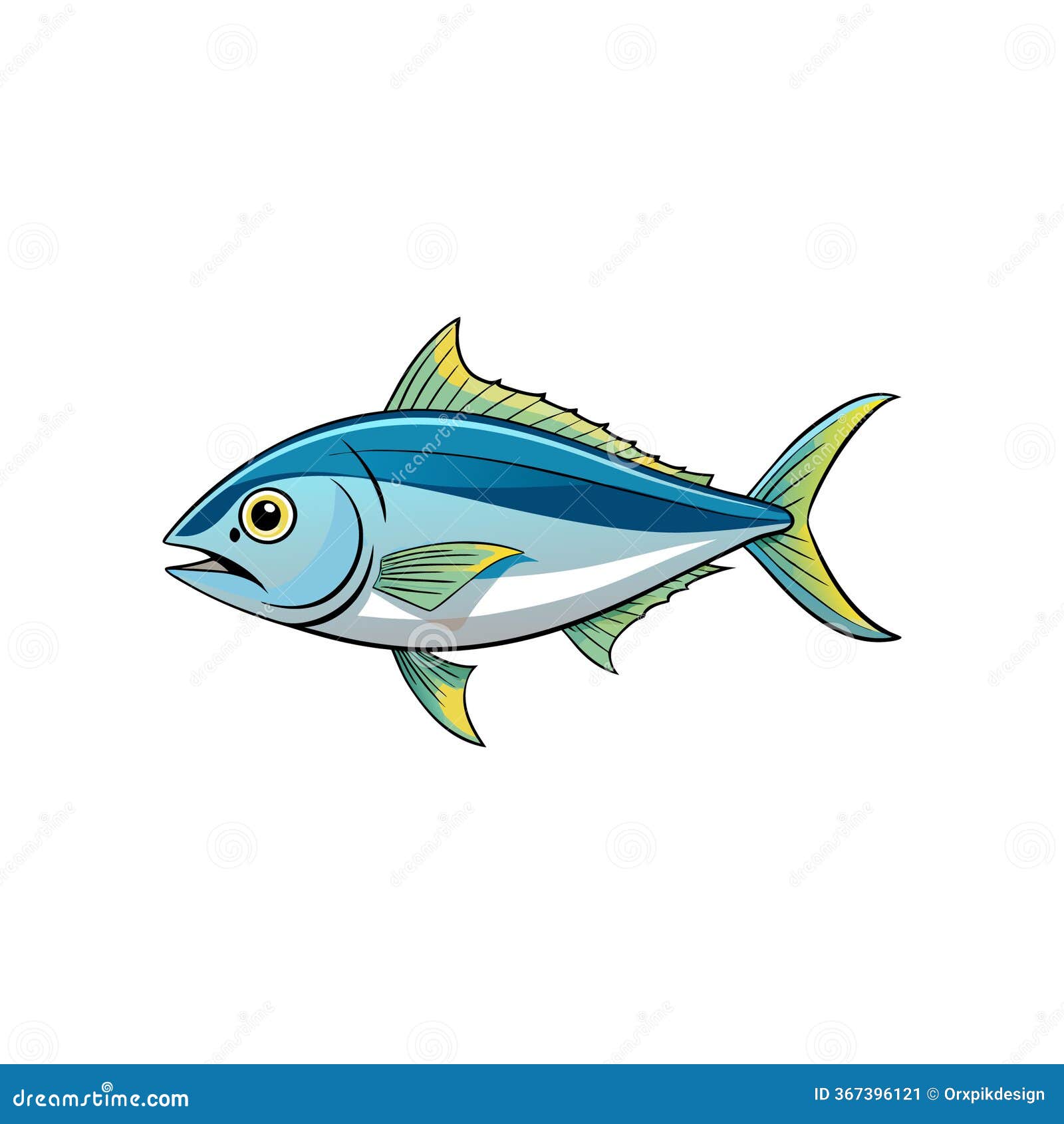 Silhouette Amberjack Fish Logo Icon. Vector Illustration ...