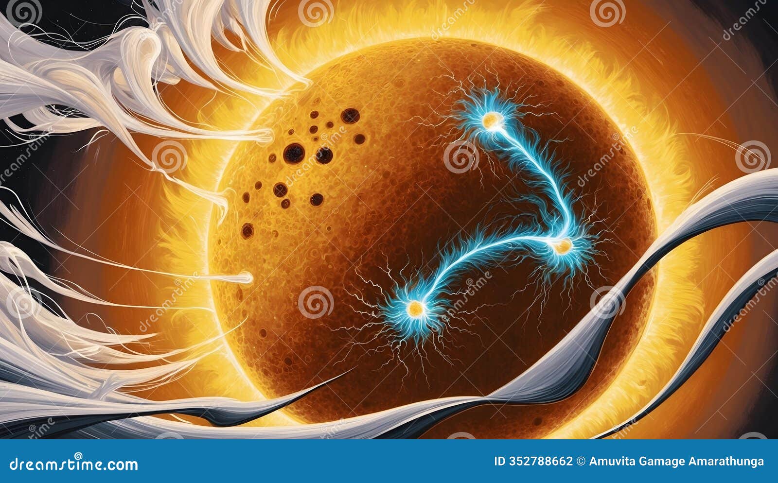 Dynamic Solar Activity: Sunspots, Flares, and CMEs in Motion Stock ...