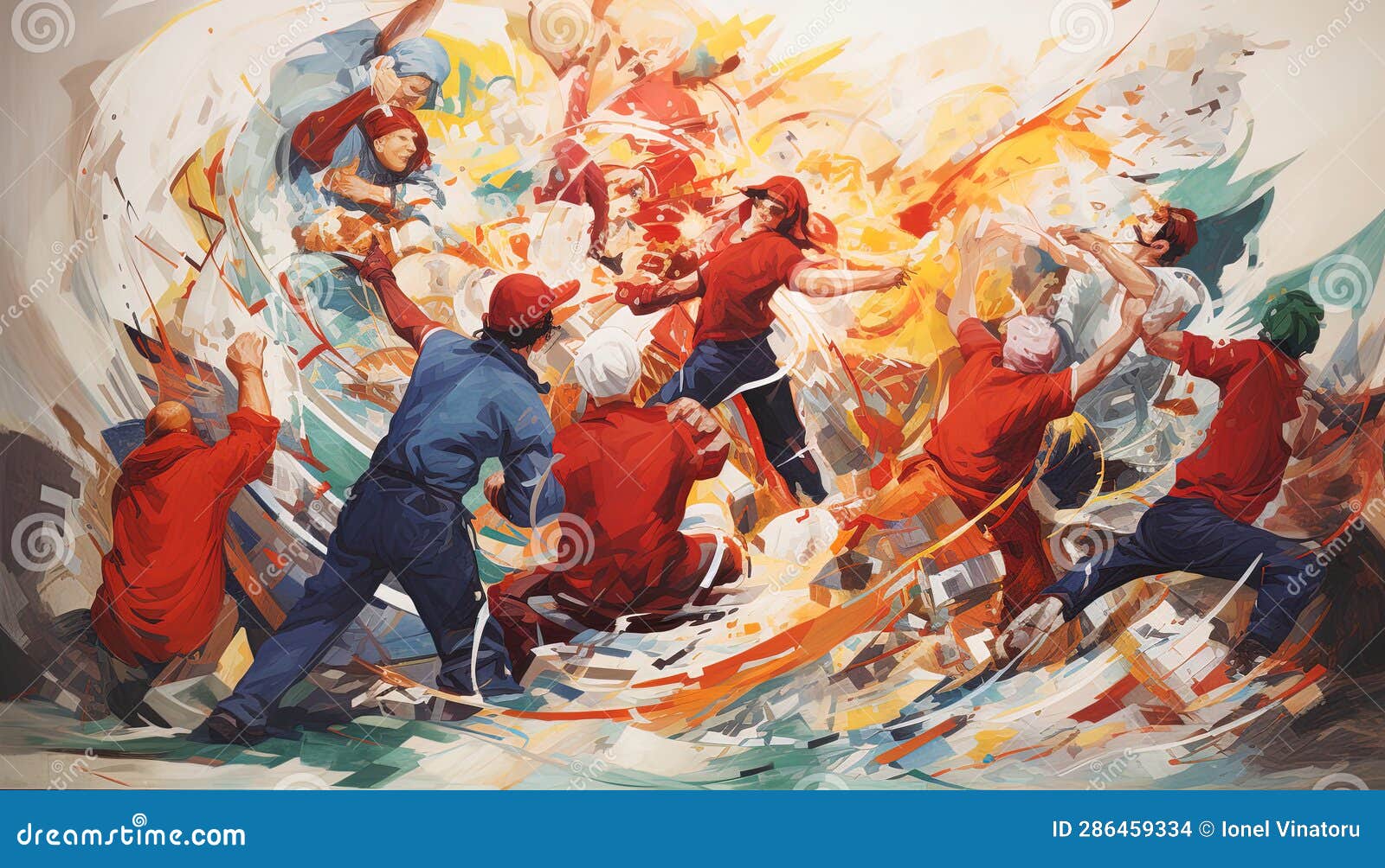 Illustration that Captures the Vibrant Energy and Enthusiasm of Workers ...