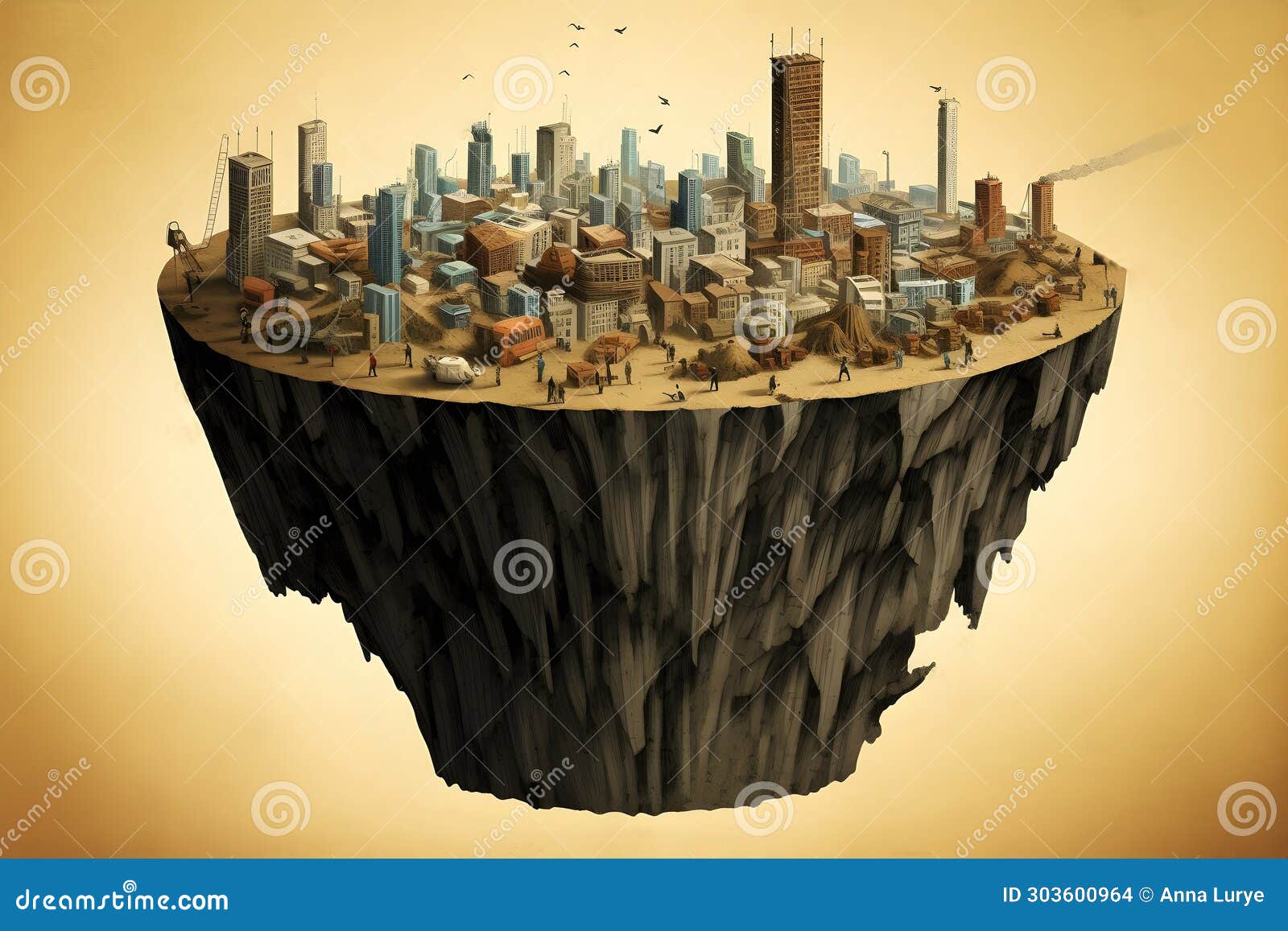 The Illustration Capturing the Essence of Resource Depletion Stock ...