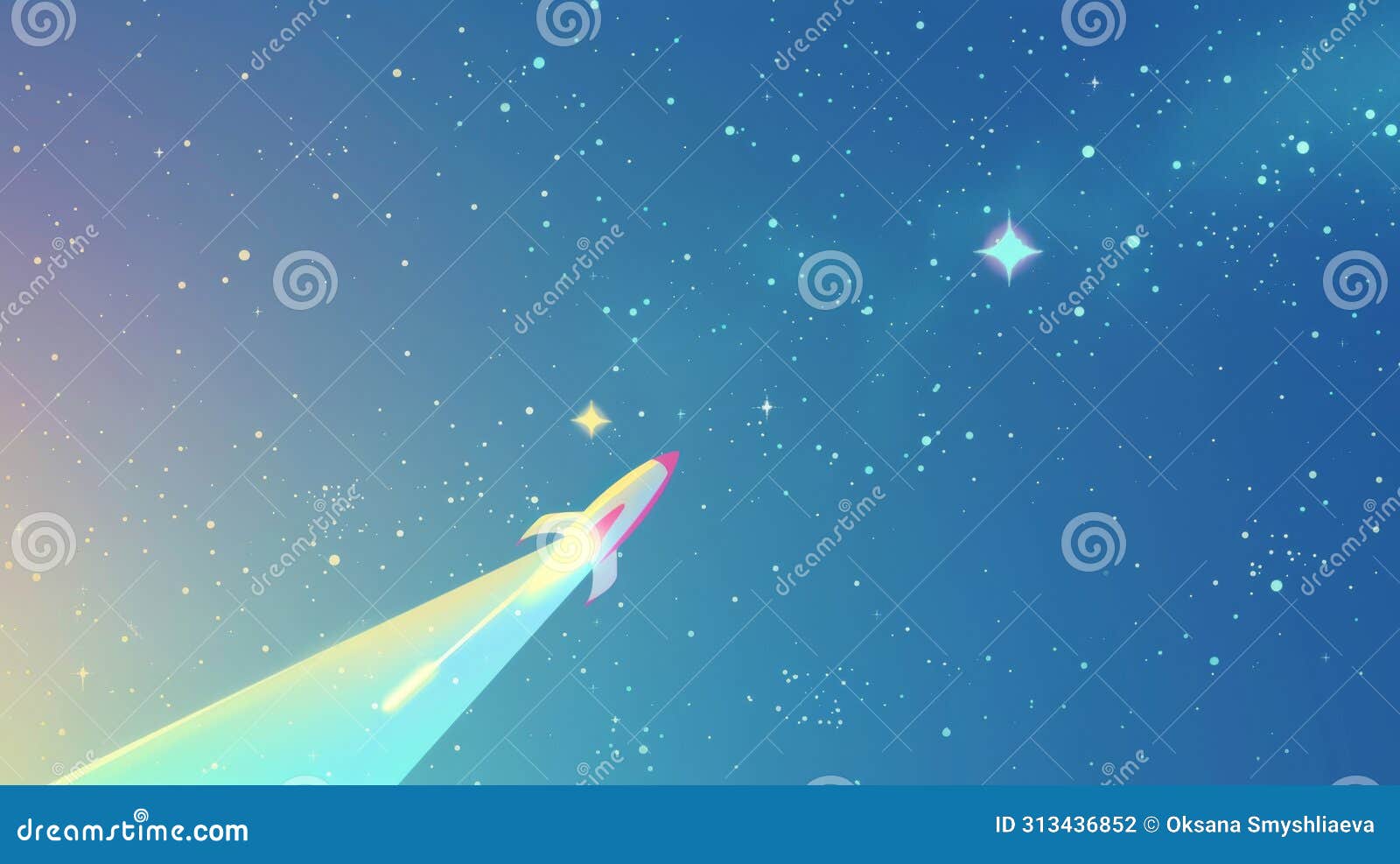An Illustration Capturing the Launch of Vibrant, Multicolored ...