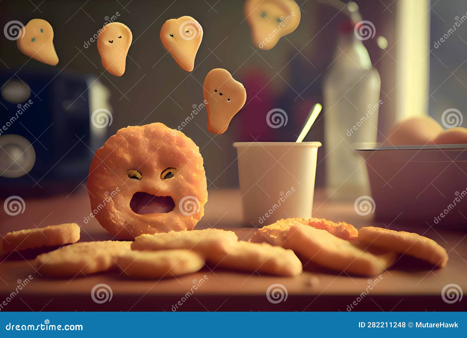 Illustration - Sad, Crying Cookie Stock Illustration - Illustration of ...