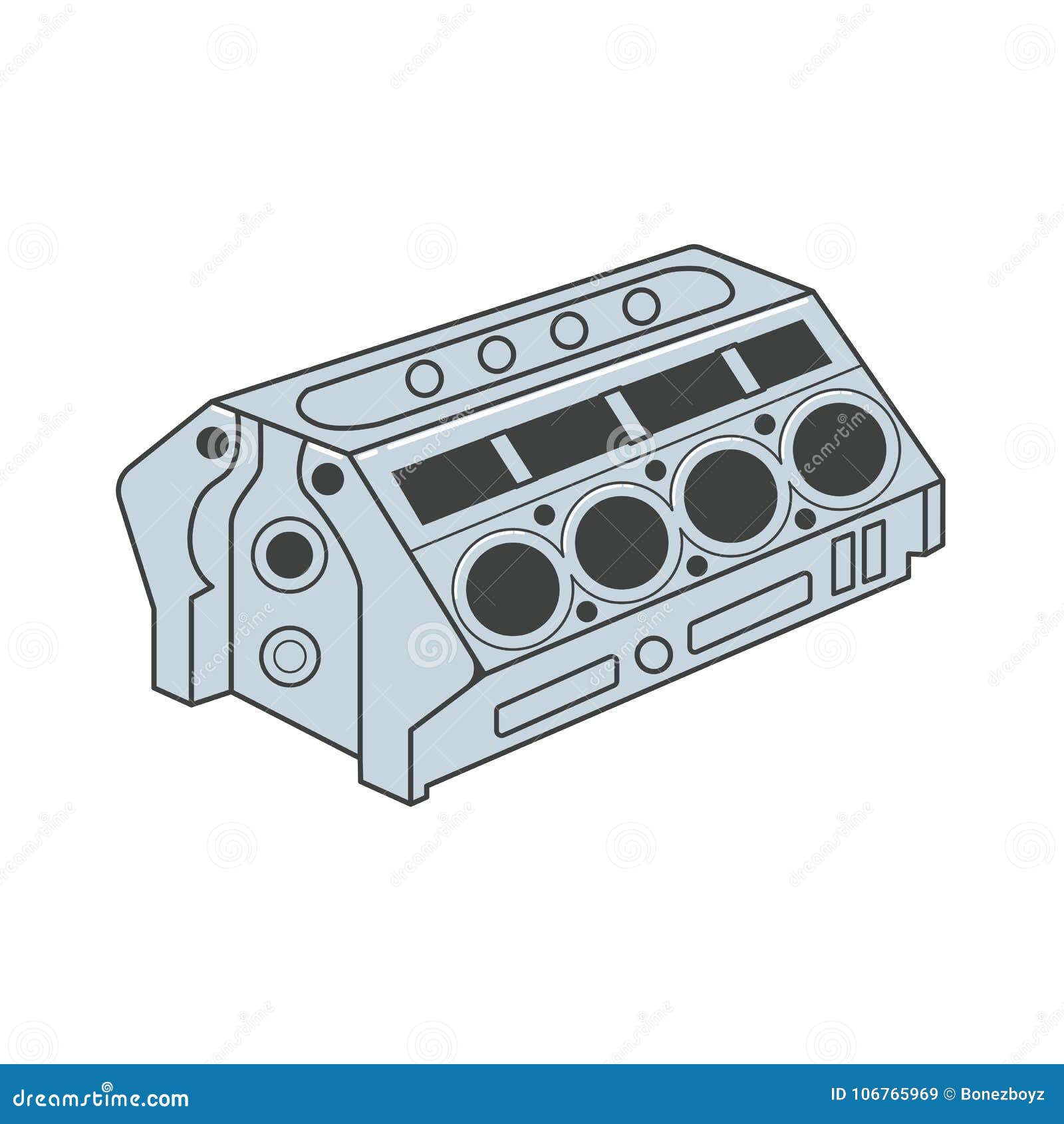 Car Engine Block stock vector. Illustration of mechanic - 106765969