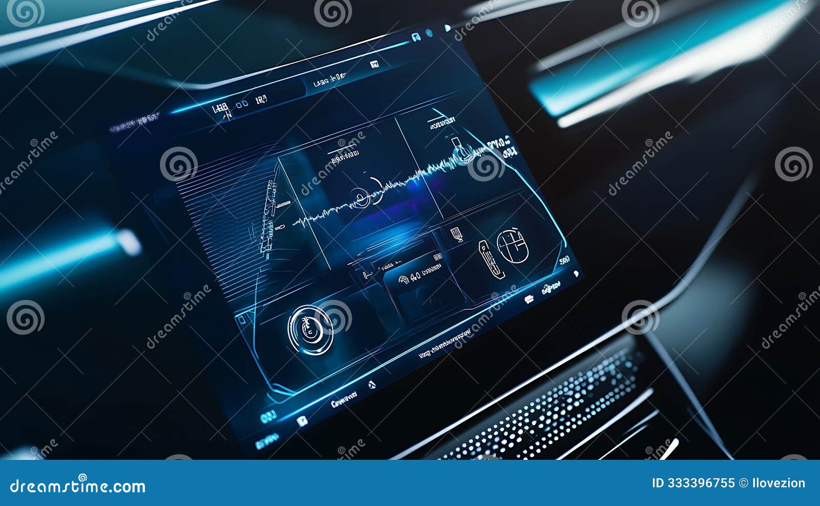 Illustration of a Car S Infotainment System with the Touchscreen ...