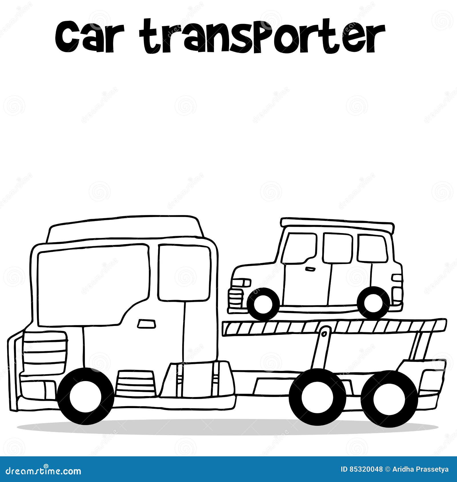 Car Transporter. Vector Illustration | CartoonDealer.com #65052980