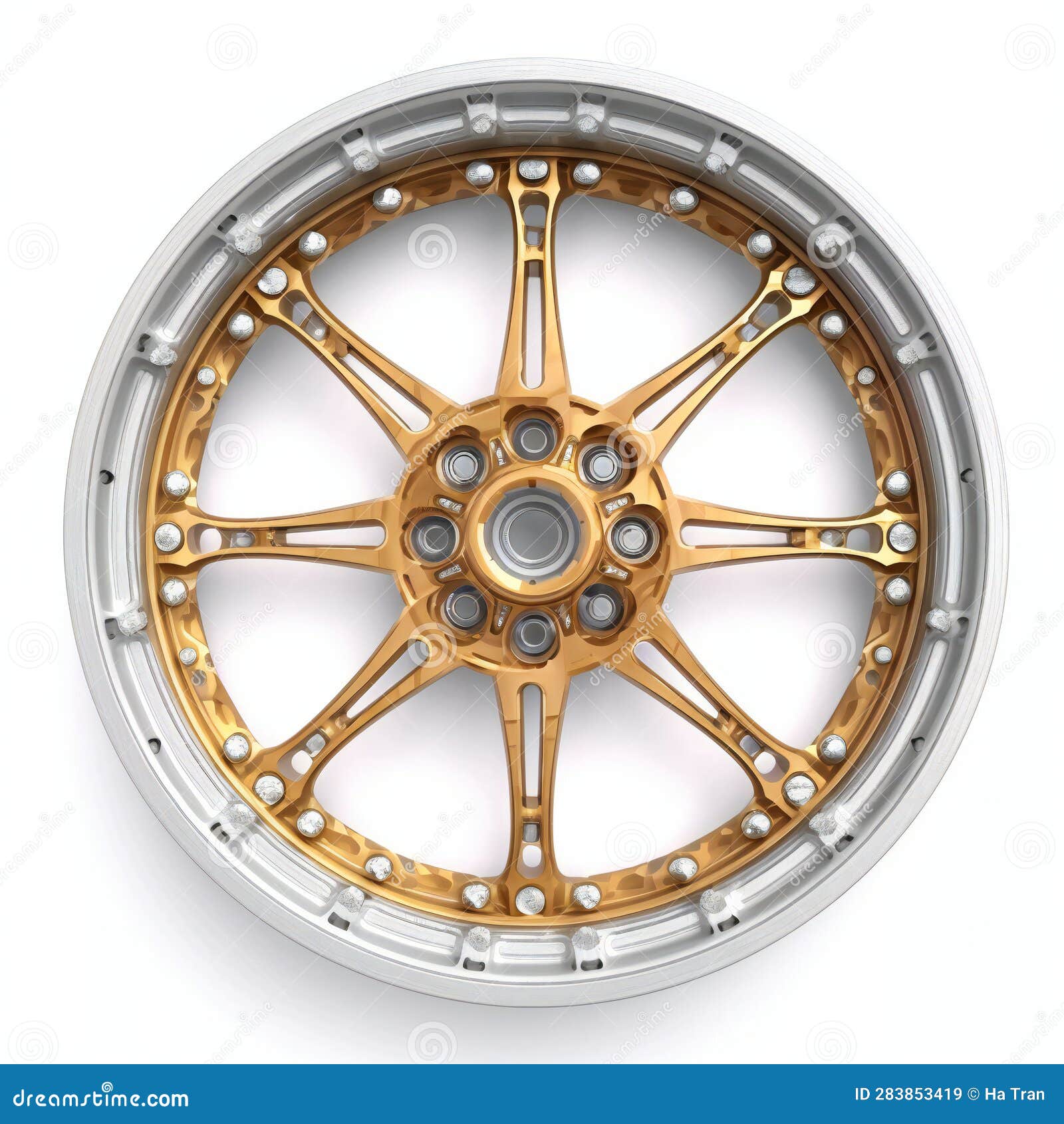 A Car Wheel with a Chain on a White Background Stock Illustration ...