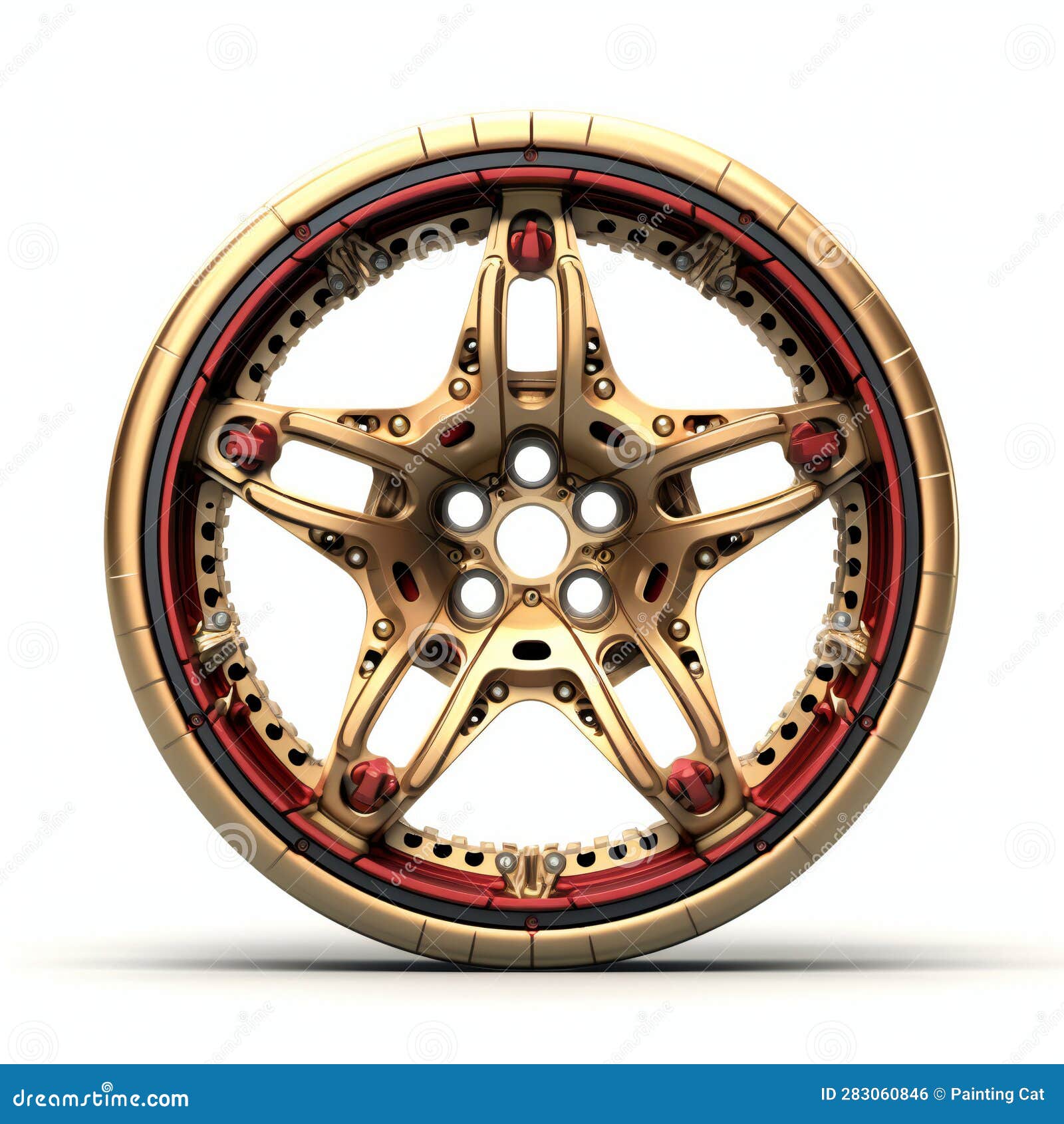Illustration of a Car Wheel on a White Background Stock Illustration ...