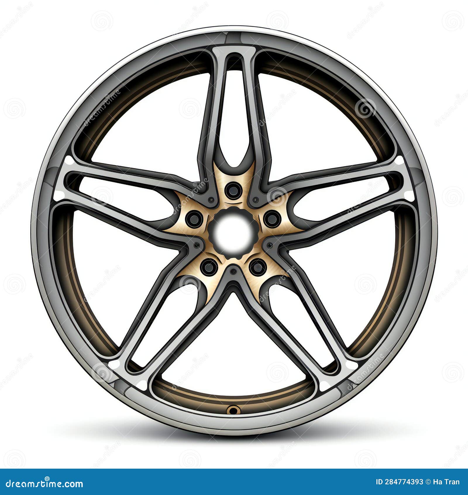 Car Wheel on a White Background Stock Illustration - Illustration of ...