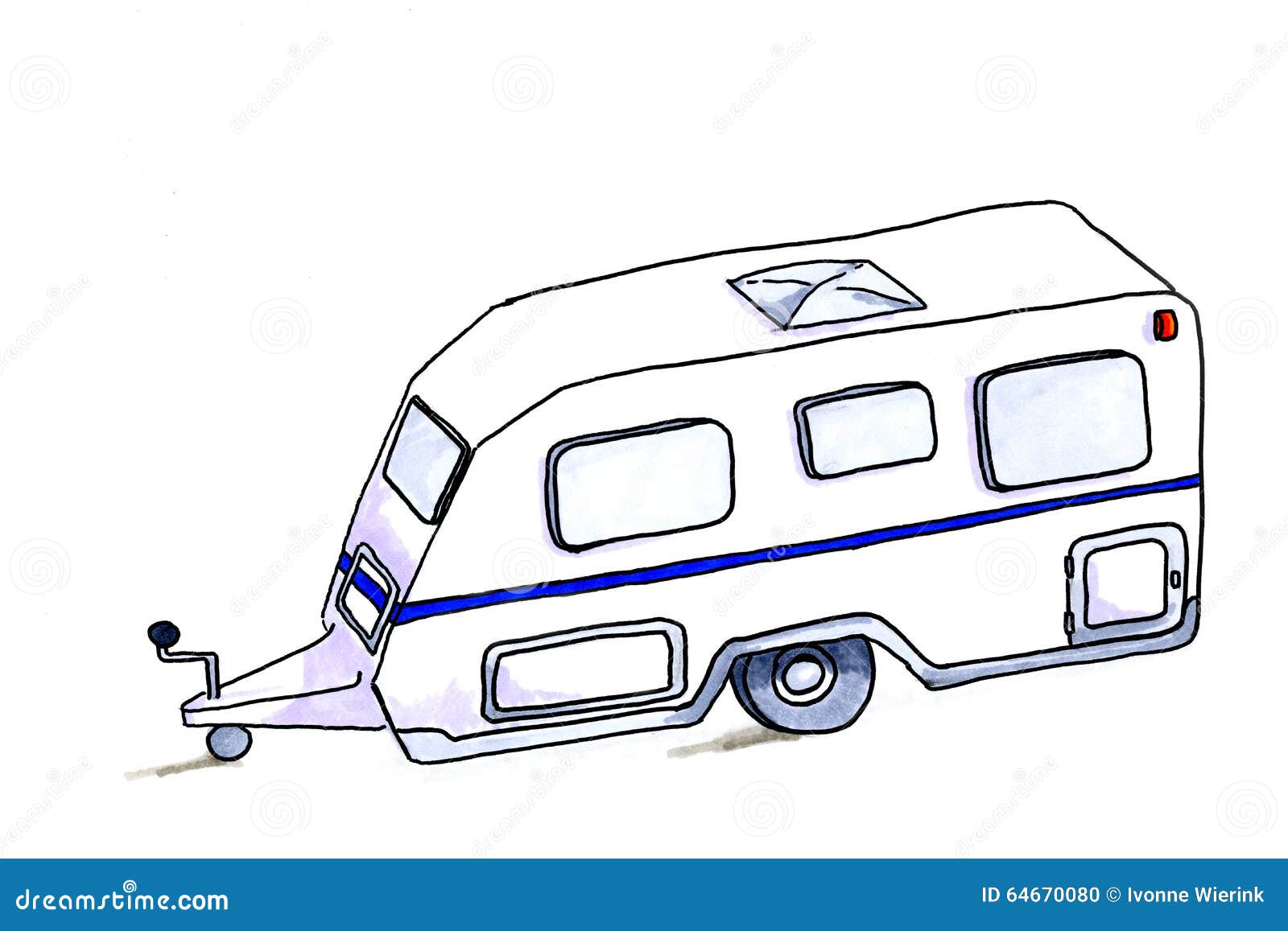 Illustration caravan stock illustration. Image of travel - 64670080