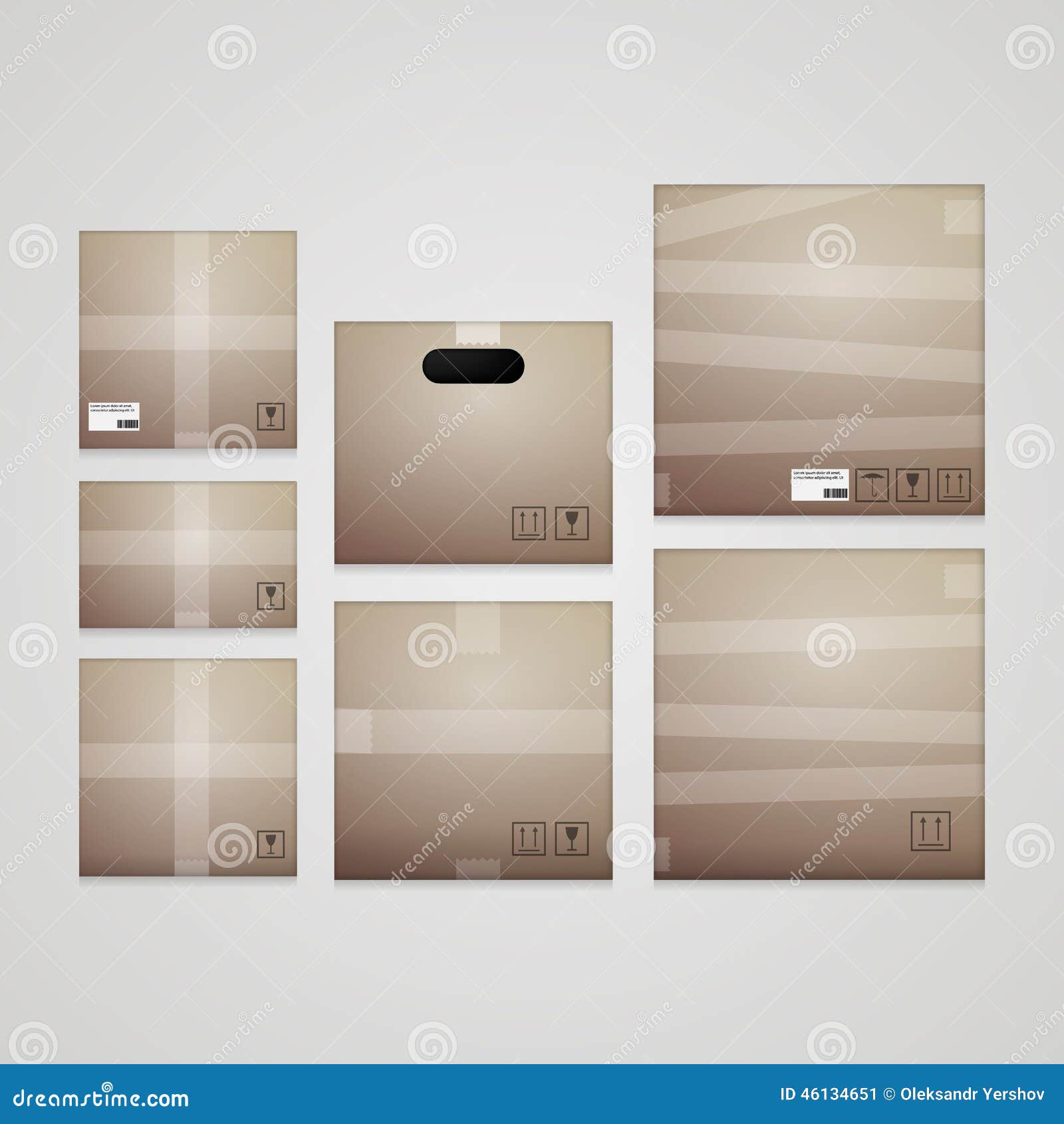 Illustration of Cardboard Boxes Stock Vector - Illustration of paper ...