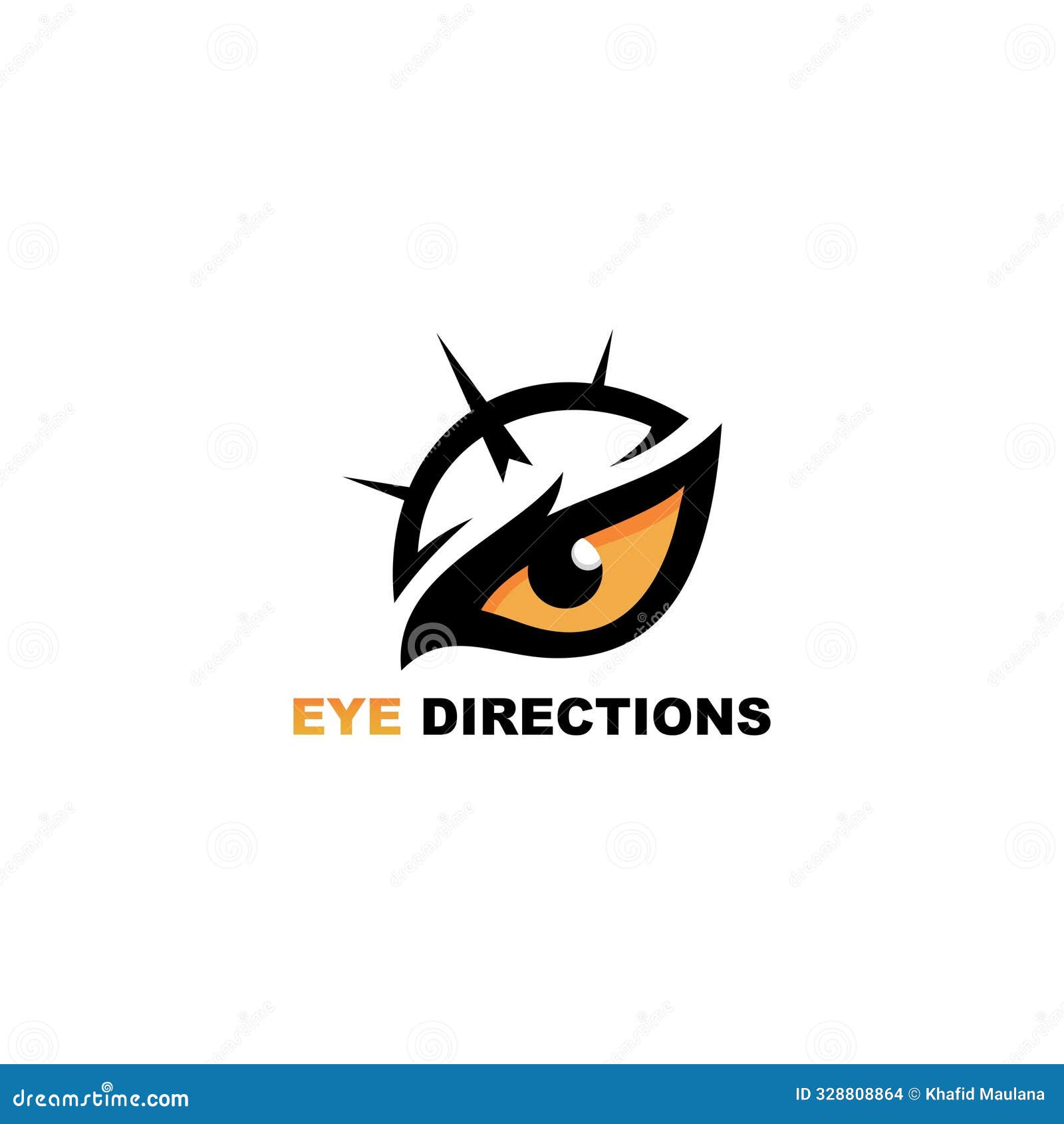 Illustration of Cardinal Direction Vector with Sharp Eagle Eye Stock ...